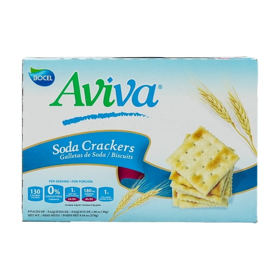 Aviva Soda Crackers Shelf Stable 9 Pack 9.54 oz Crispy Snack in ...