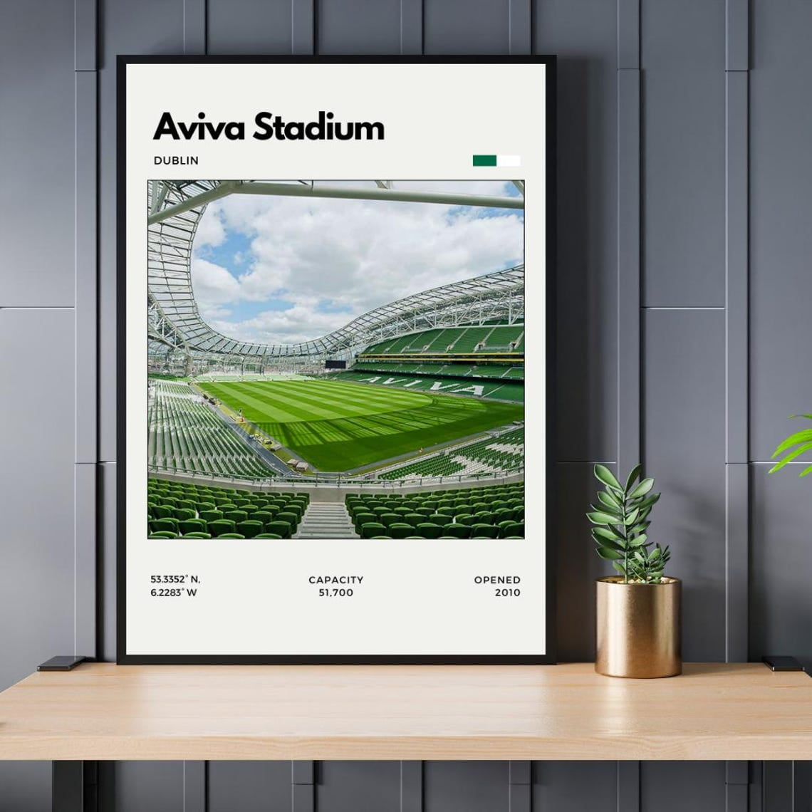 Aviva Stadium Print - Home of Ireland Rugby and Soccer, Unframed Poster ...