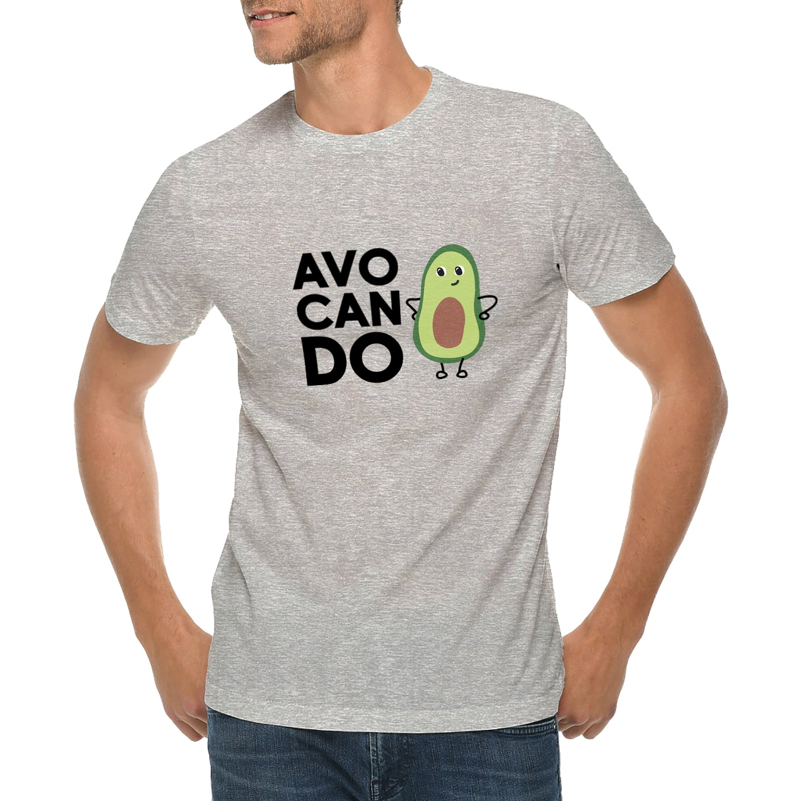 Avo-Can-Do Graphic Design Ring Spun Combed Cotton Short Sleeve Deluxe ...