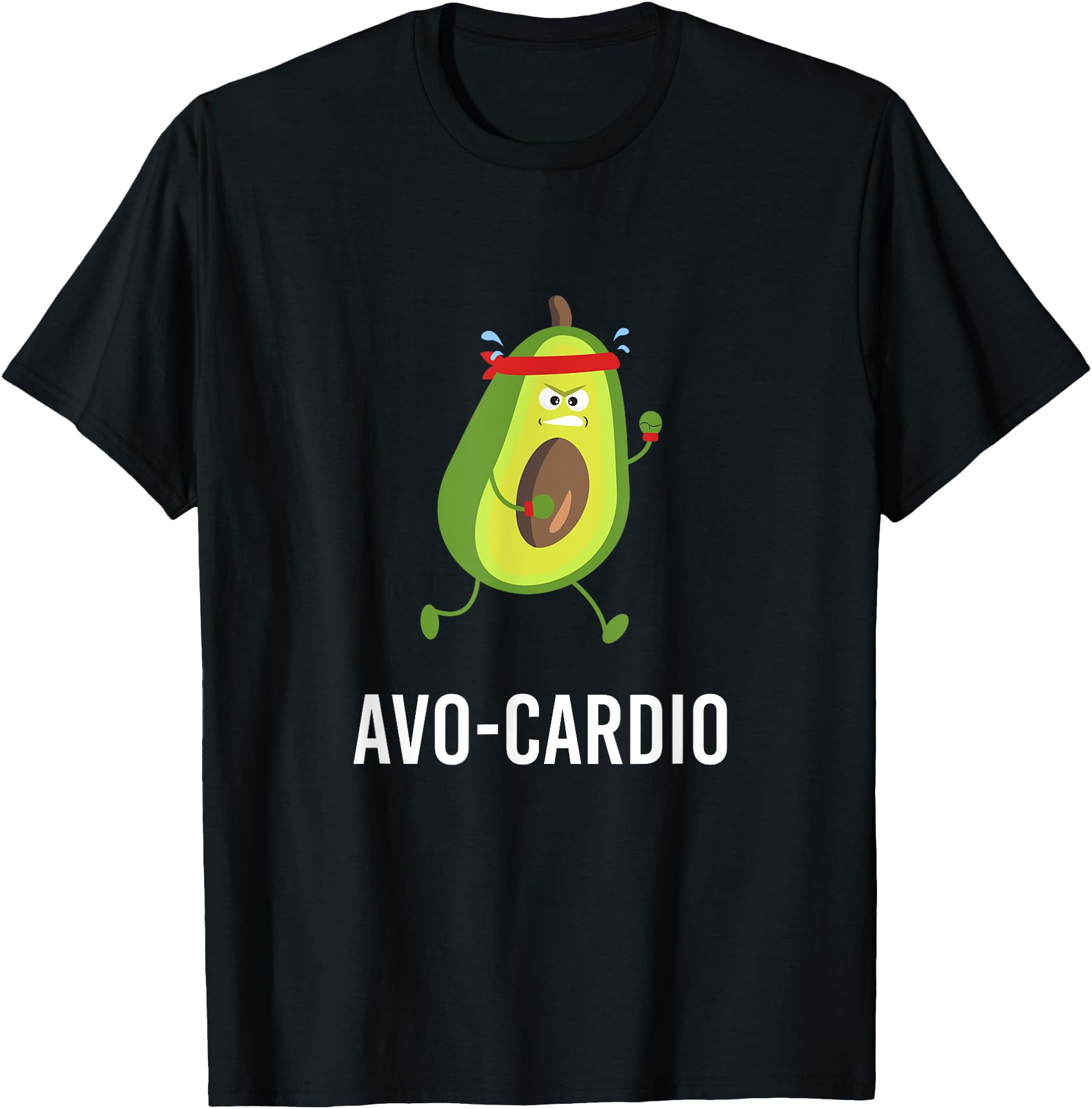 Avo-Cardio Funny Pun Gymnast Workout Running Avocado Softstyle Unisex T ...