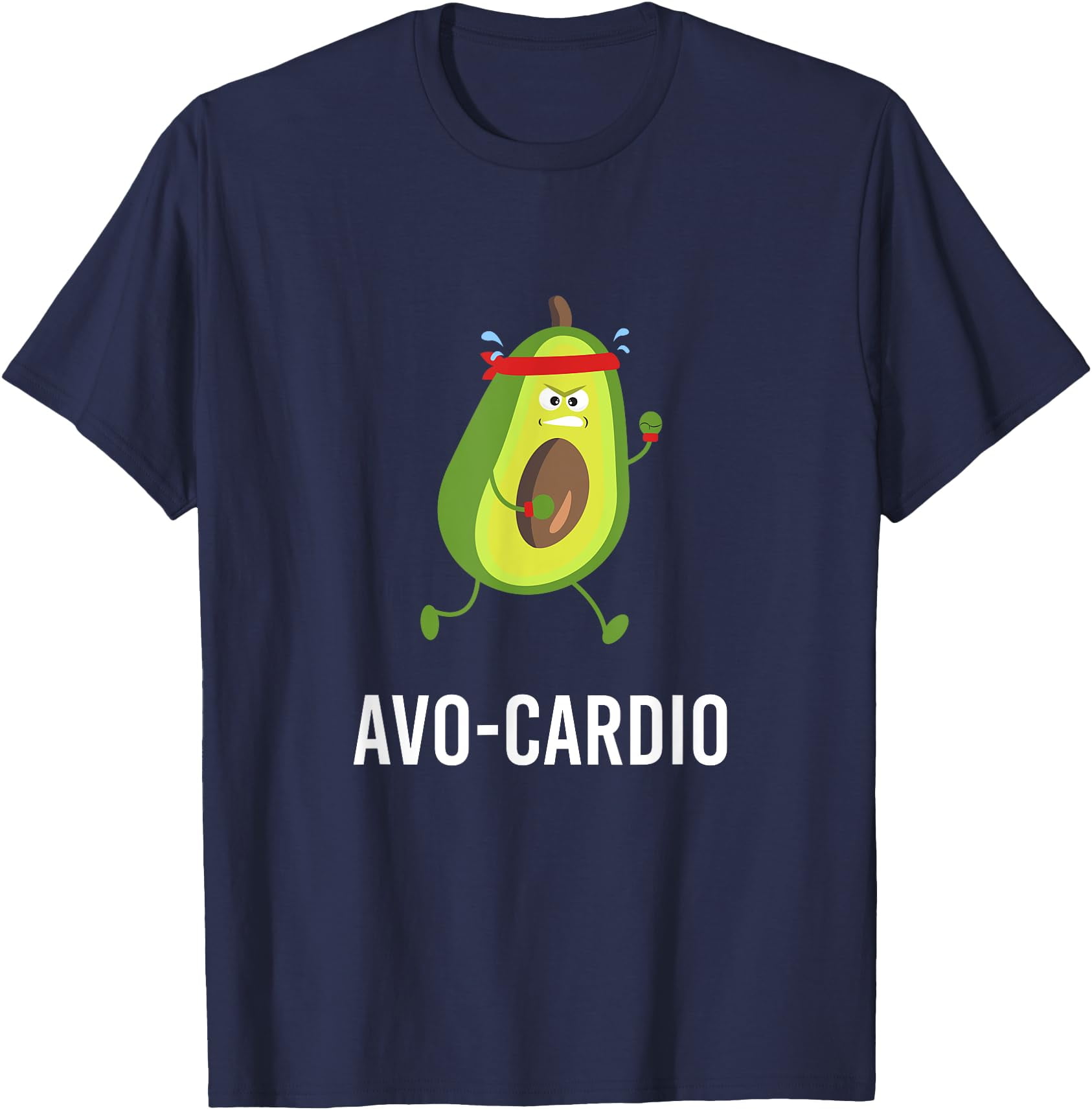 Avo-Cardio Funny Pun Workout Running Avocado Softstyle Unisex T-Shirt ...