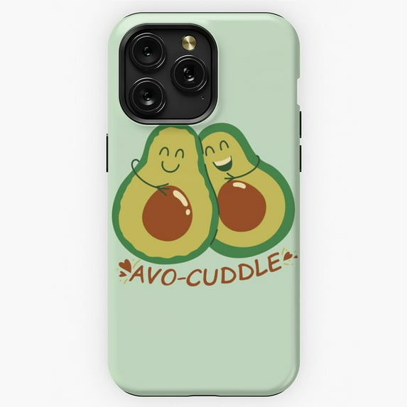 Avo Cuddle Cute Avocado Couple Art iPhone Case 17 11 12 13 14 15 16 Pro ...