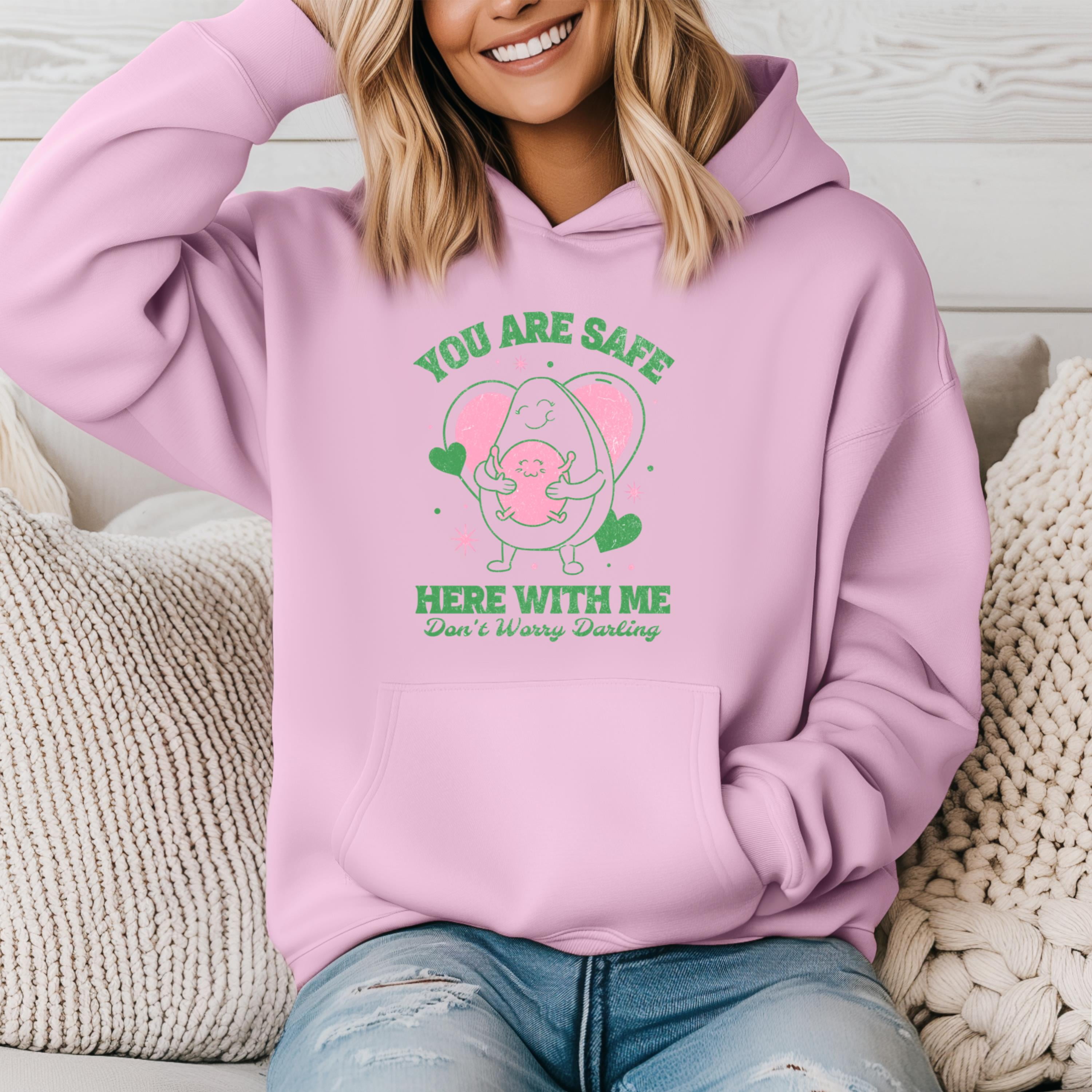 Avo Love Hoodie Fun Cartoon Avocado Design Playful Fashion Twist Now up ...