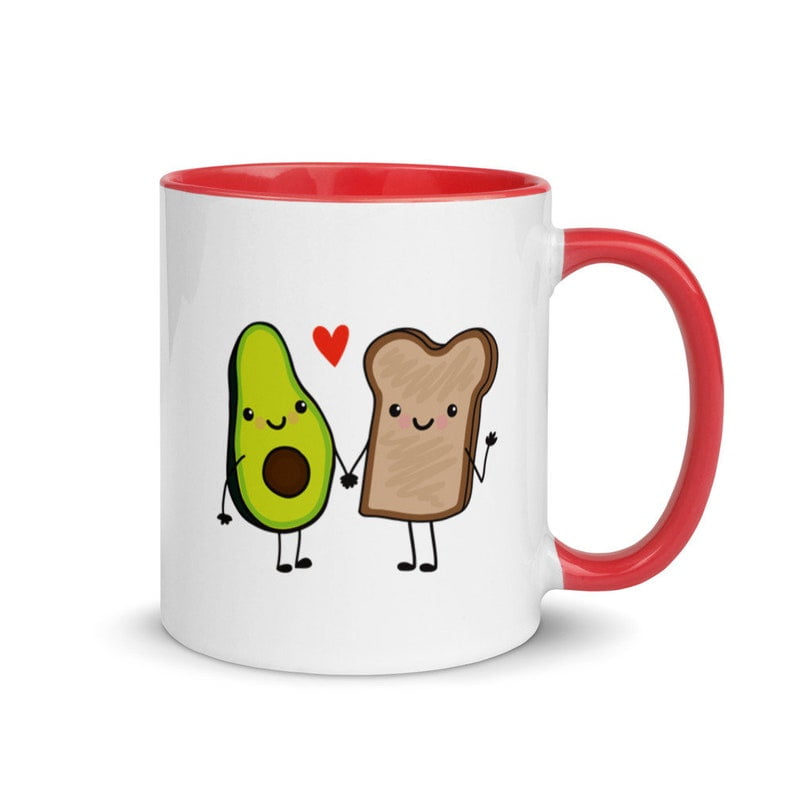 AvoC1Ado Loves Toast Mug with Color Inside - Walmart.com