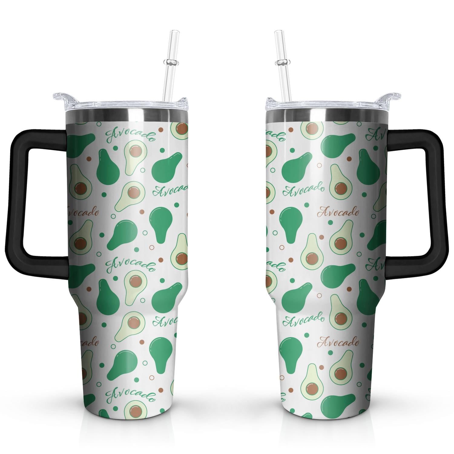 Avocado 40 OZ Tumbler Cup with Lid and Straw for Water Iced Tea Coffee ...