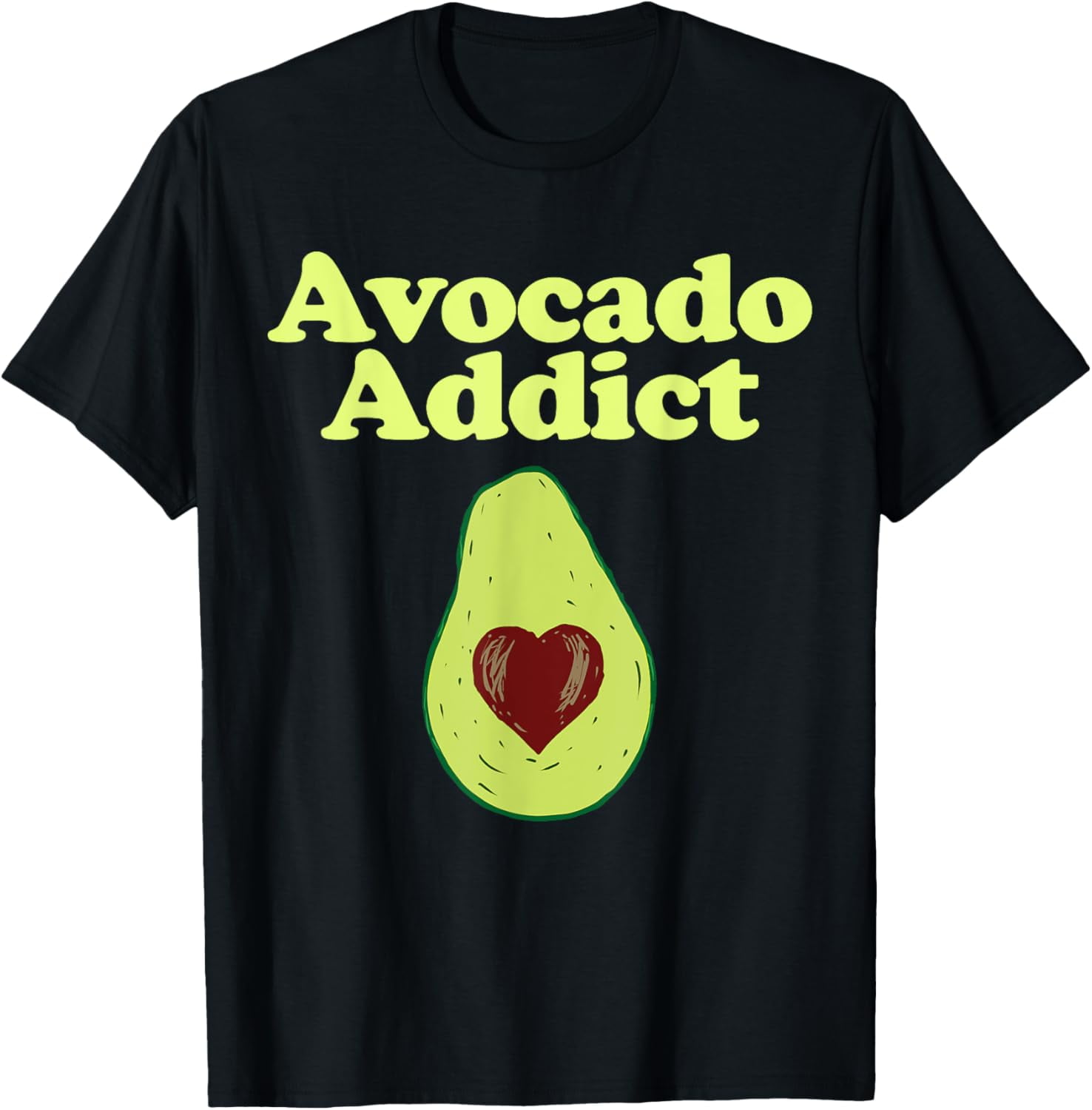 Avocado Addict T-Shirt men and women can wear, black, white, gifts ...