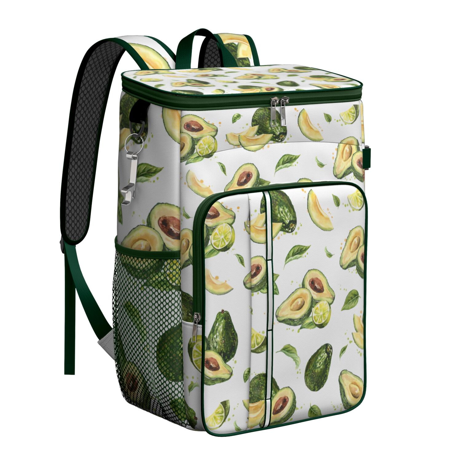 Avocado Aesthetic Design Insulated Cooler Backpack, Leakproof Lunch Bag ...