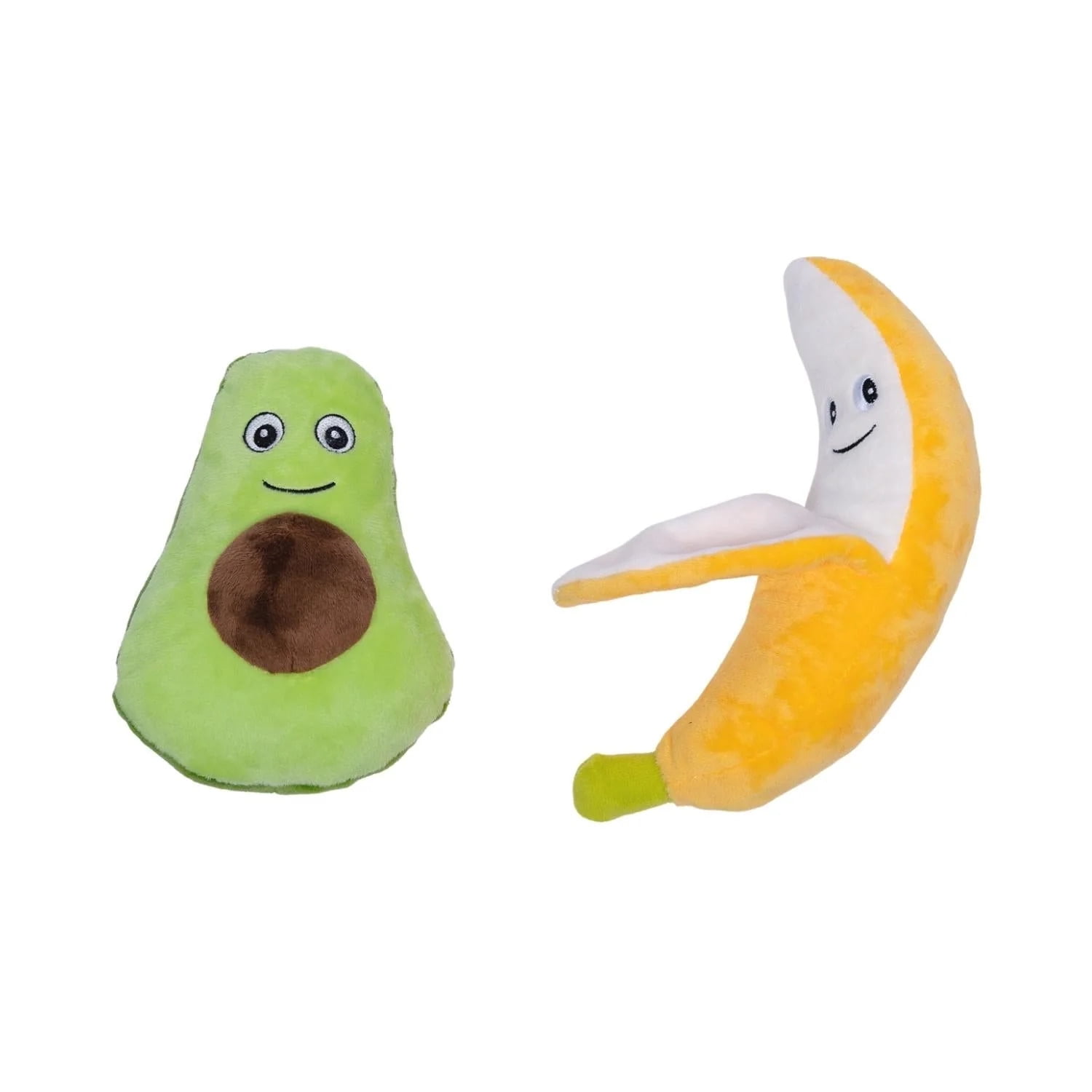 Avocado & Banana Plush Dog Toy Gift Set – with Squeaker & Crinkle Paper ...