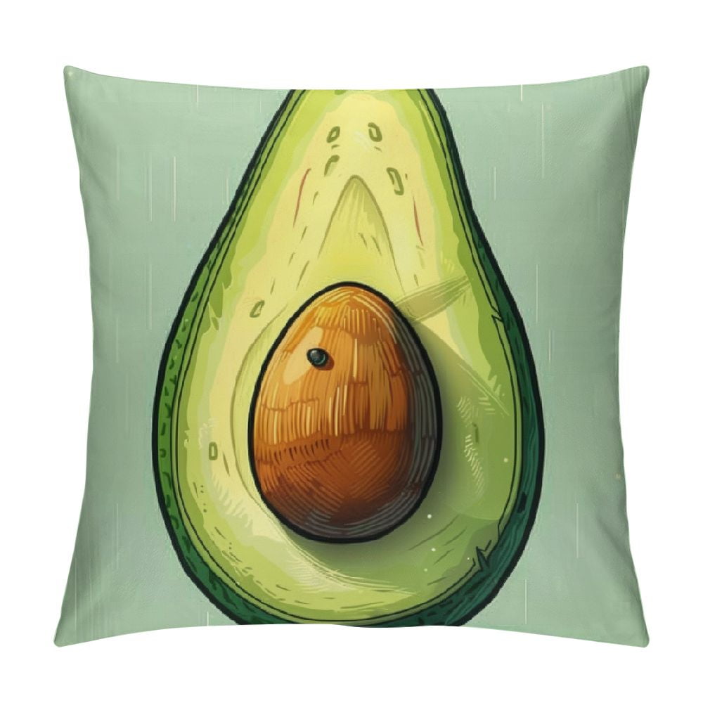 Avocado Butt Print Decorative Throw Pillow Covers Corduroy Cushion ...