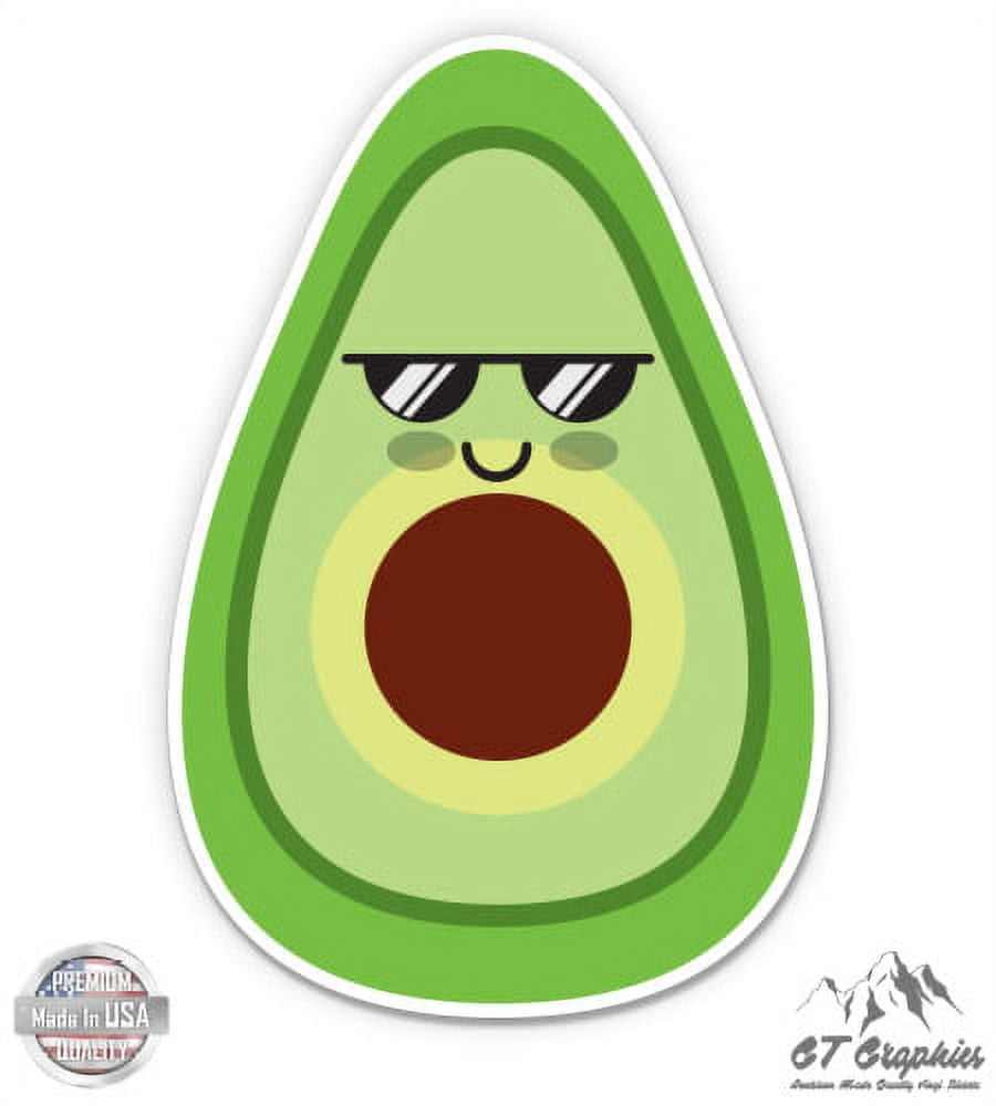 Avocado Cool - 8" Vinyl Sticker - For Car Laptop I-Pad - Waterproof ...