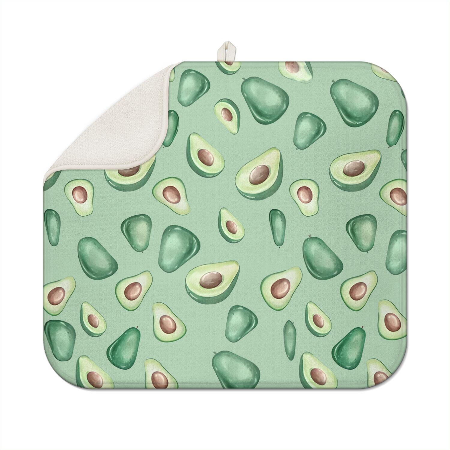 Avocado Dish Drying Mat for Kitchen Counter Absorbent Heat Resistant ...