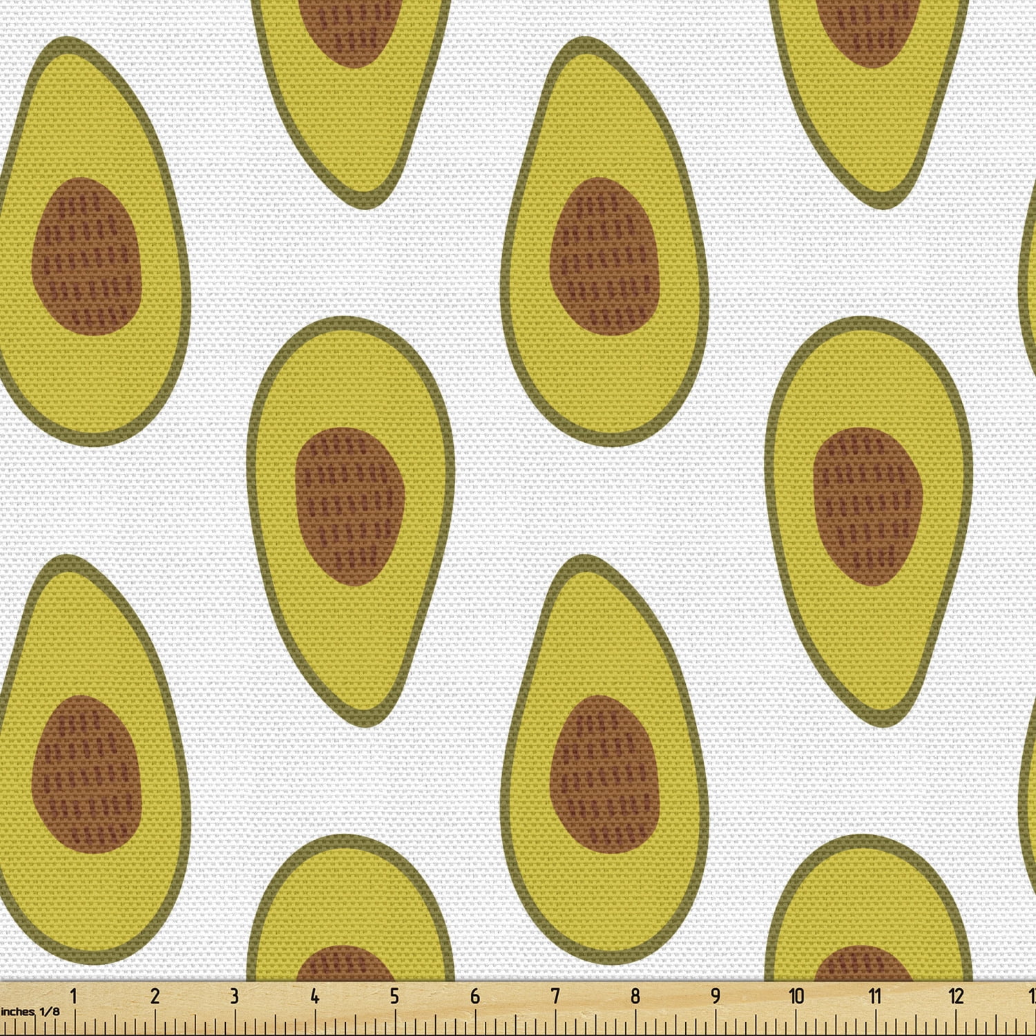 Ambesonne Avocado Fabric by the Yard Upholstery, Exotic Tropical ...