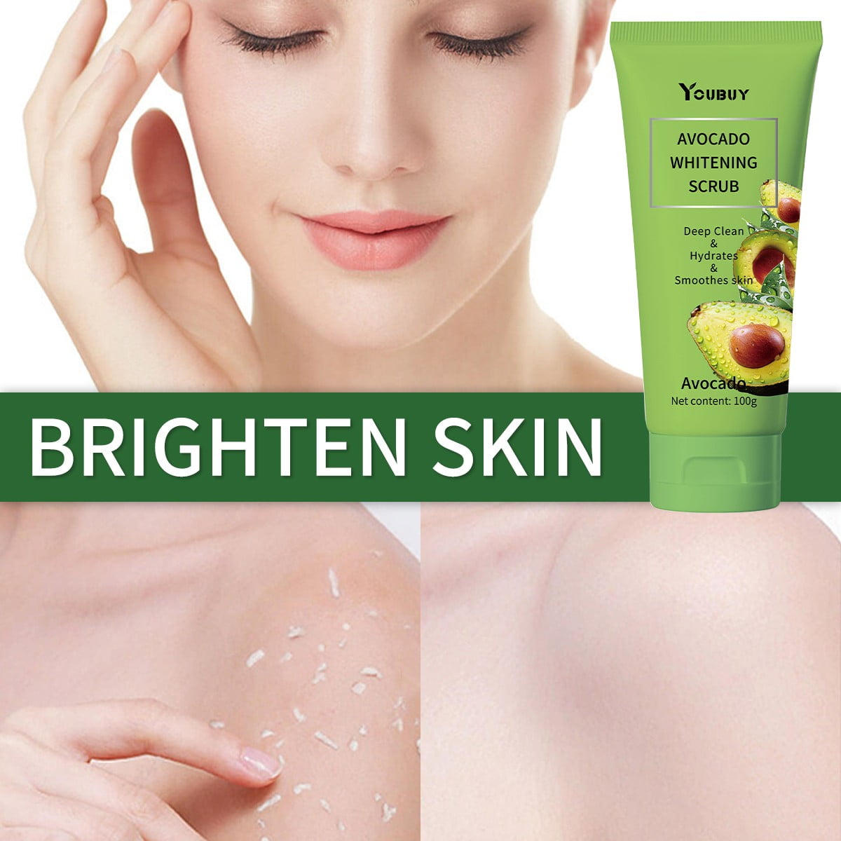 Avocado Facial Cleansing Scrub – Deep Pore Cleanser with Natural ...