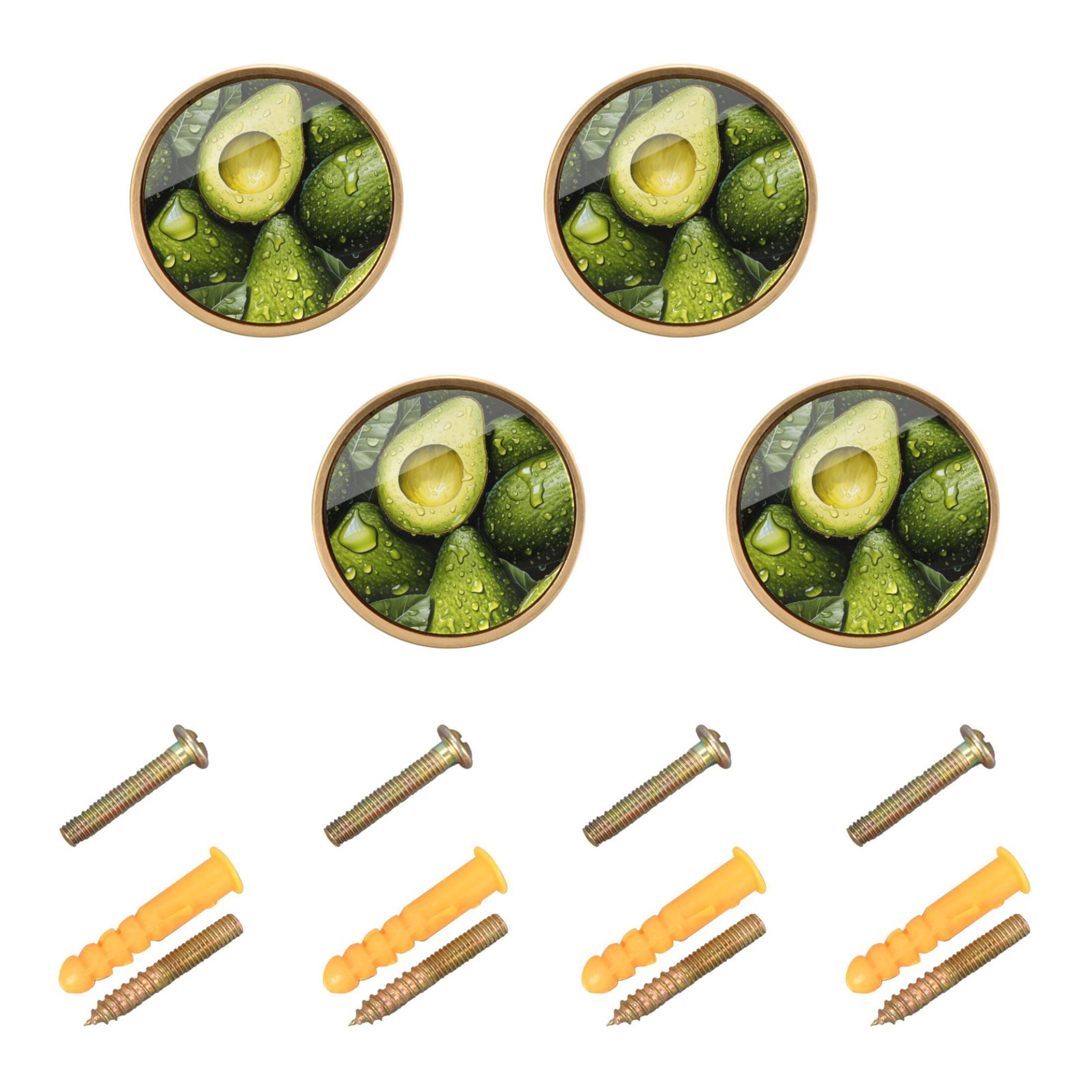 Avocado Fruit Cabinet Knobs Kitchen Drawers Knobs Door Round Pulls Knob ...