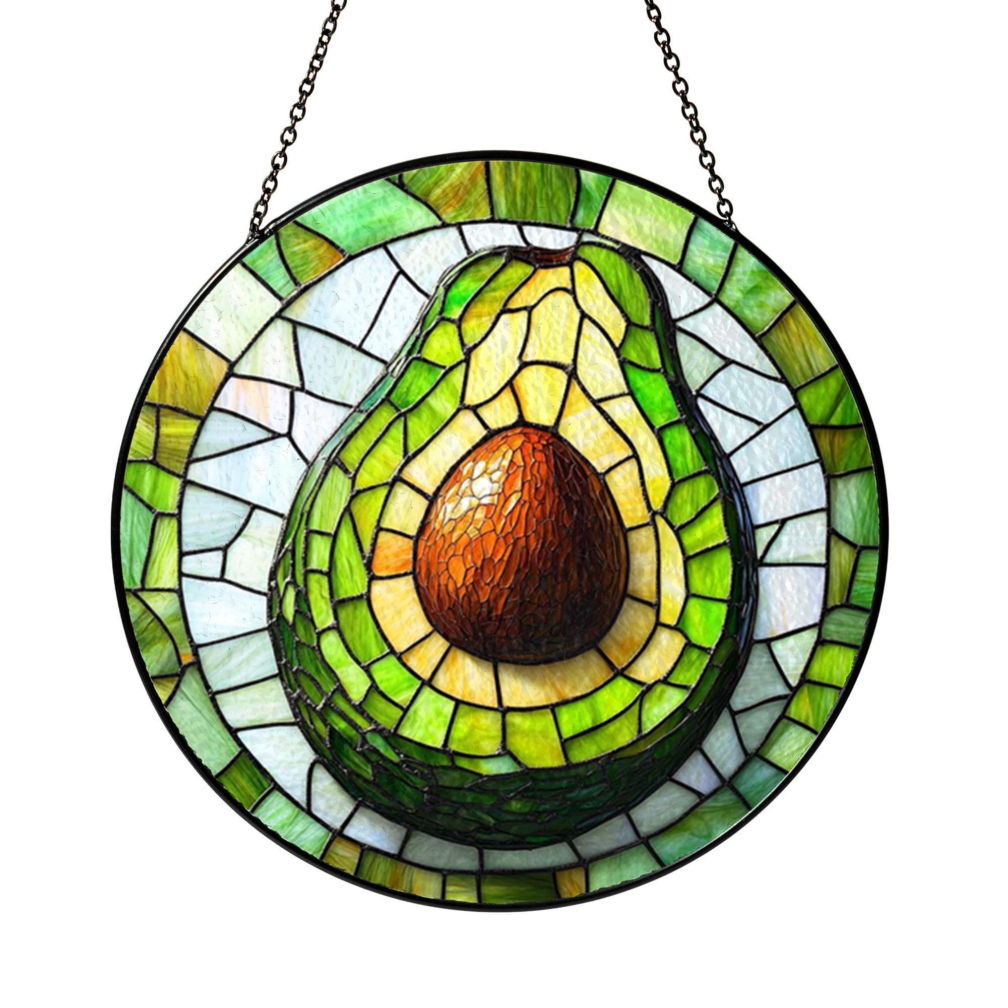 Avocado Fruit Stained Glass Suncatcher Window Decor Sun Catcher Modern ...