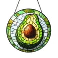 Avocado Fruit Stained Glass Suncatcher Window Decor Sun Catcher Modern ...