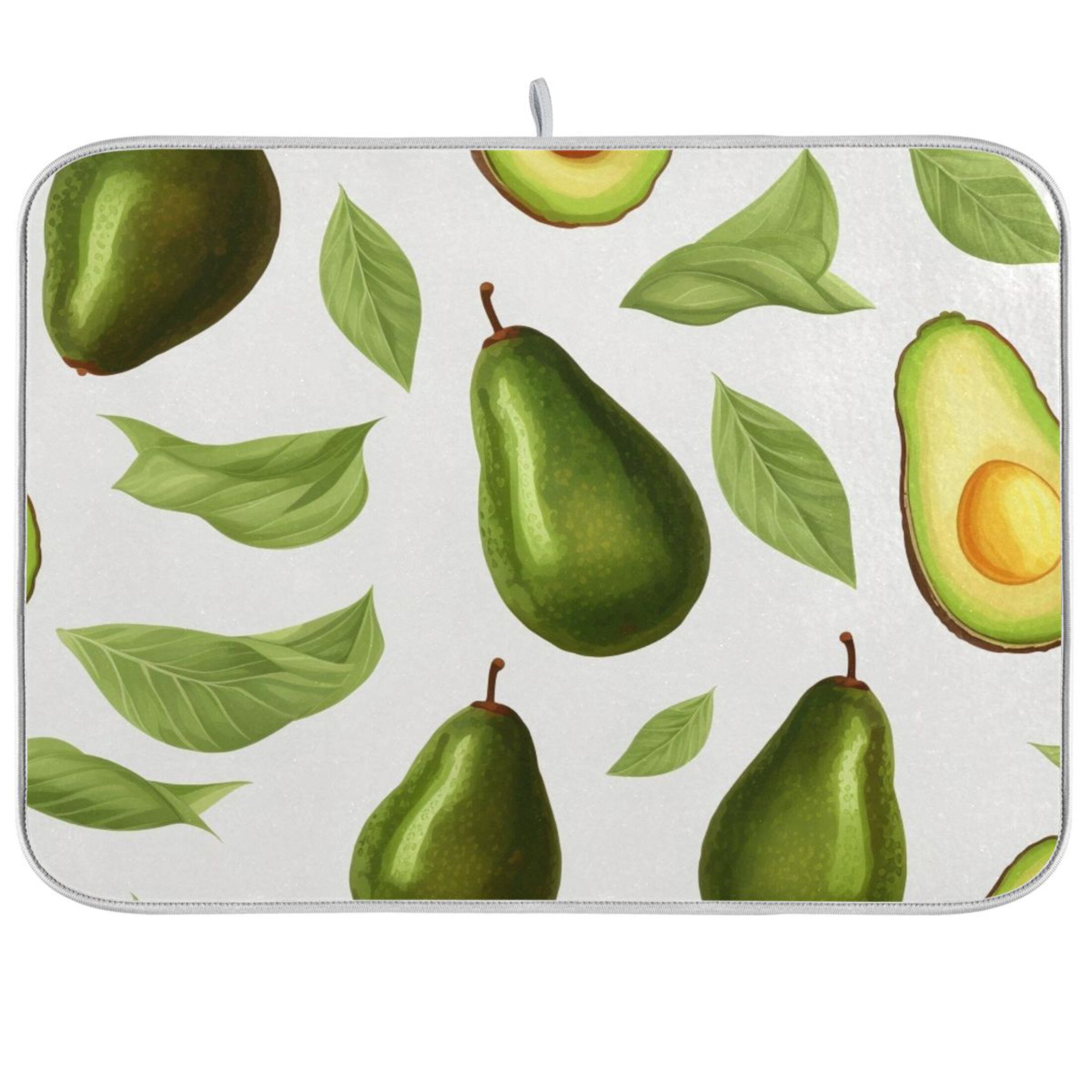 Avocado Fruits Dish Drying Mat Microfiber Kitchen Pad Large Counter ...