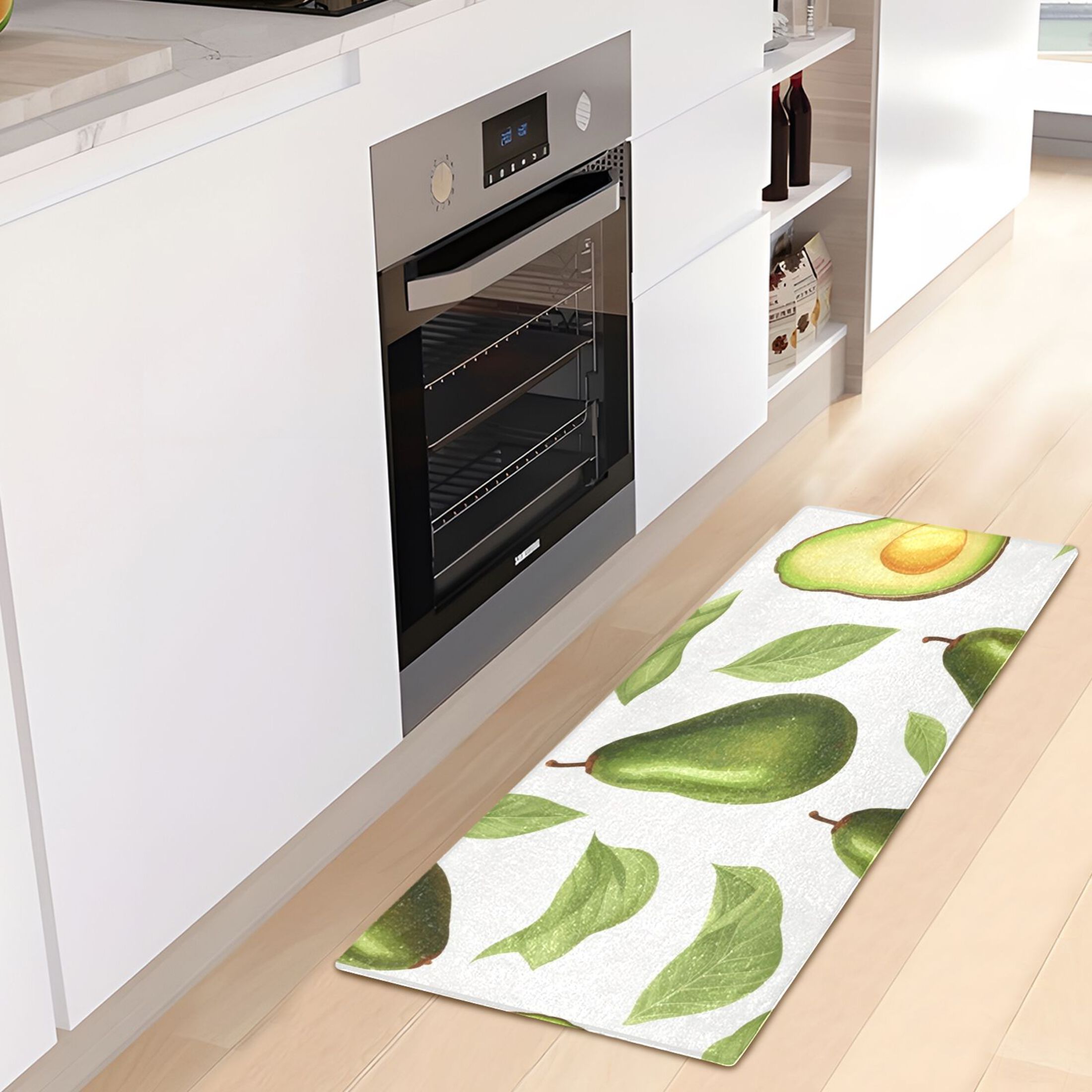 Avocado Fruits Luxury Kitchen Rug Non Slip Bathroom Plush Mat Shaggy ...