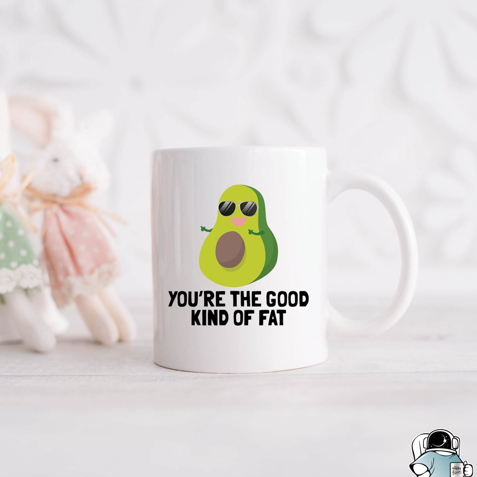 Avocado Good Kind of Fat Coffee Mug • Funny Fitness Vegan or Vegetarian ...