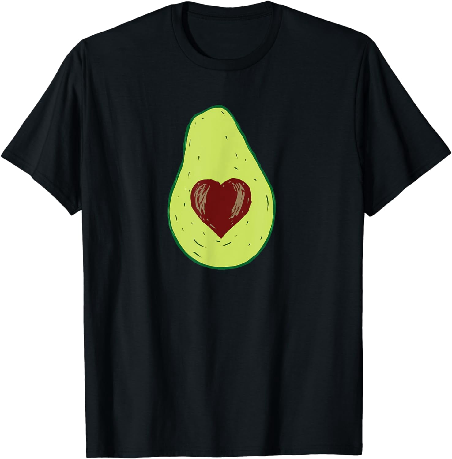 Avocado Heart Pit funny Avocado Heart T-Shirt - Walmart.com