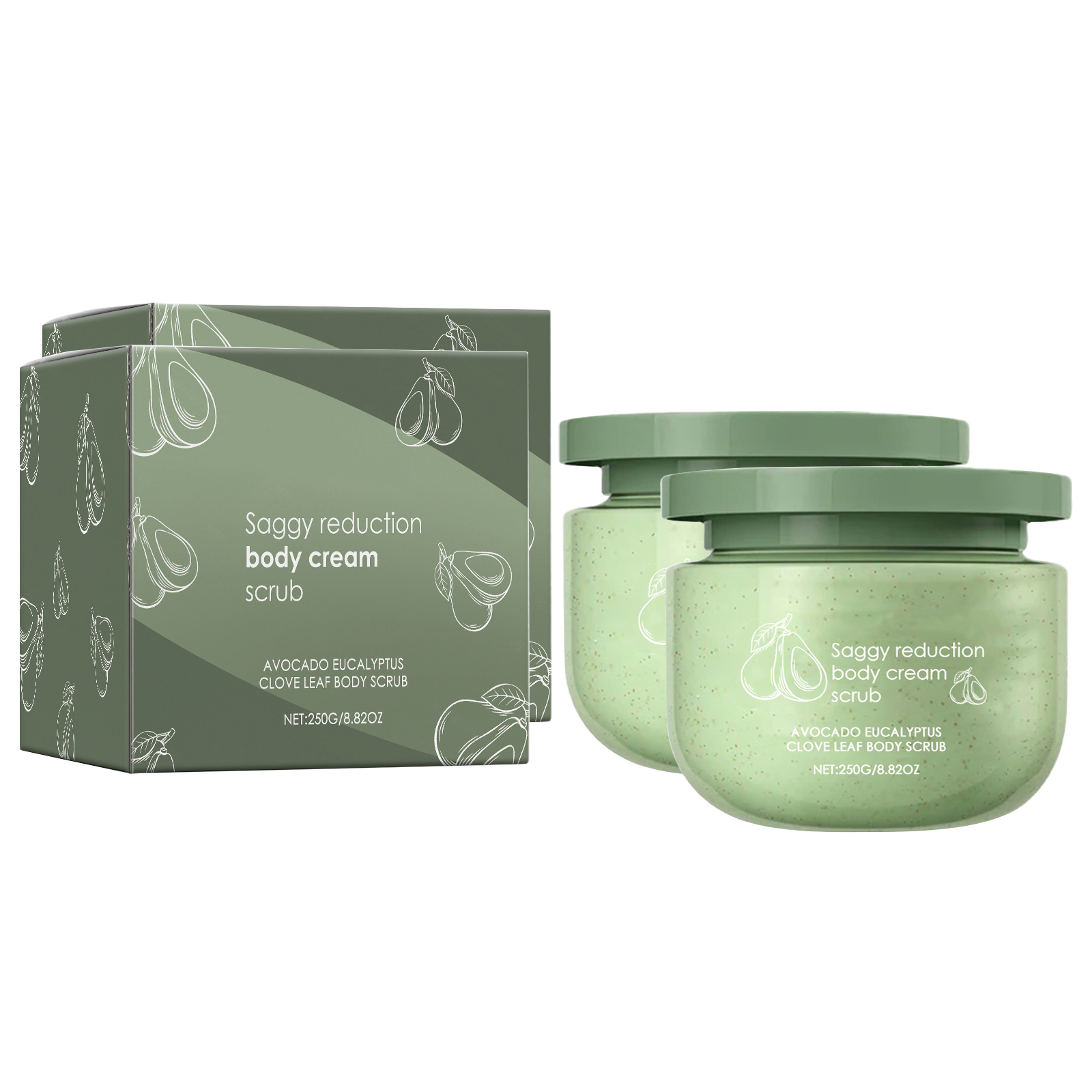 Avocado Ice Cream Body Scrub deeply cleanses skin exfoliation, softens ...