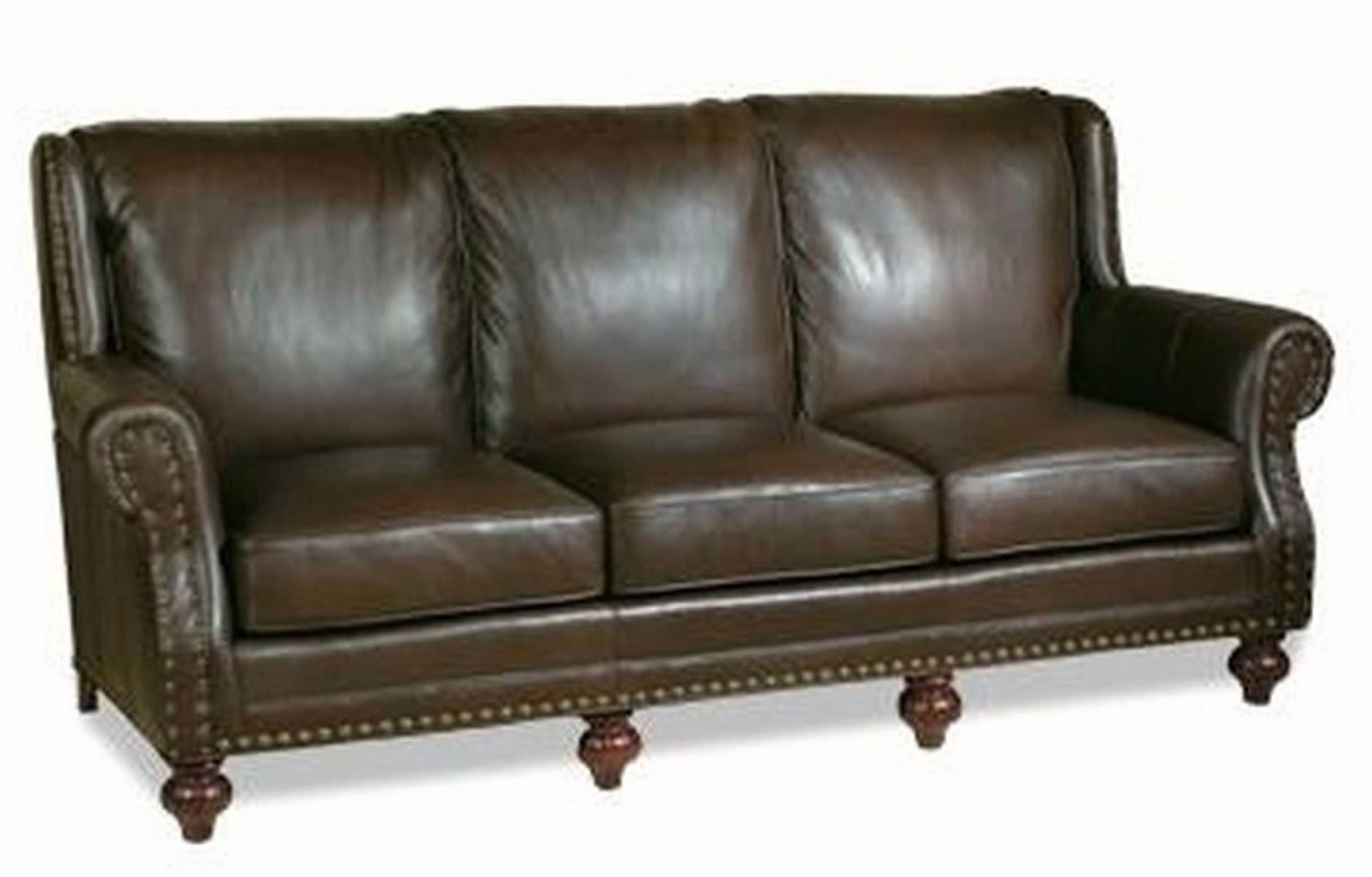 Avocado Leather Sofa with High Back-Hand-Crafted in USA - Walmart.com