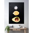 Avocado Lemon Salt Food Kitchen Blackboard Photo Art Poster Wall Art ...
