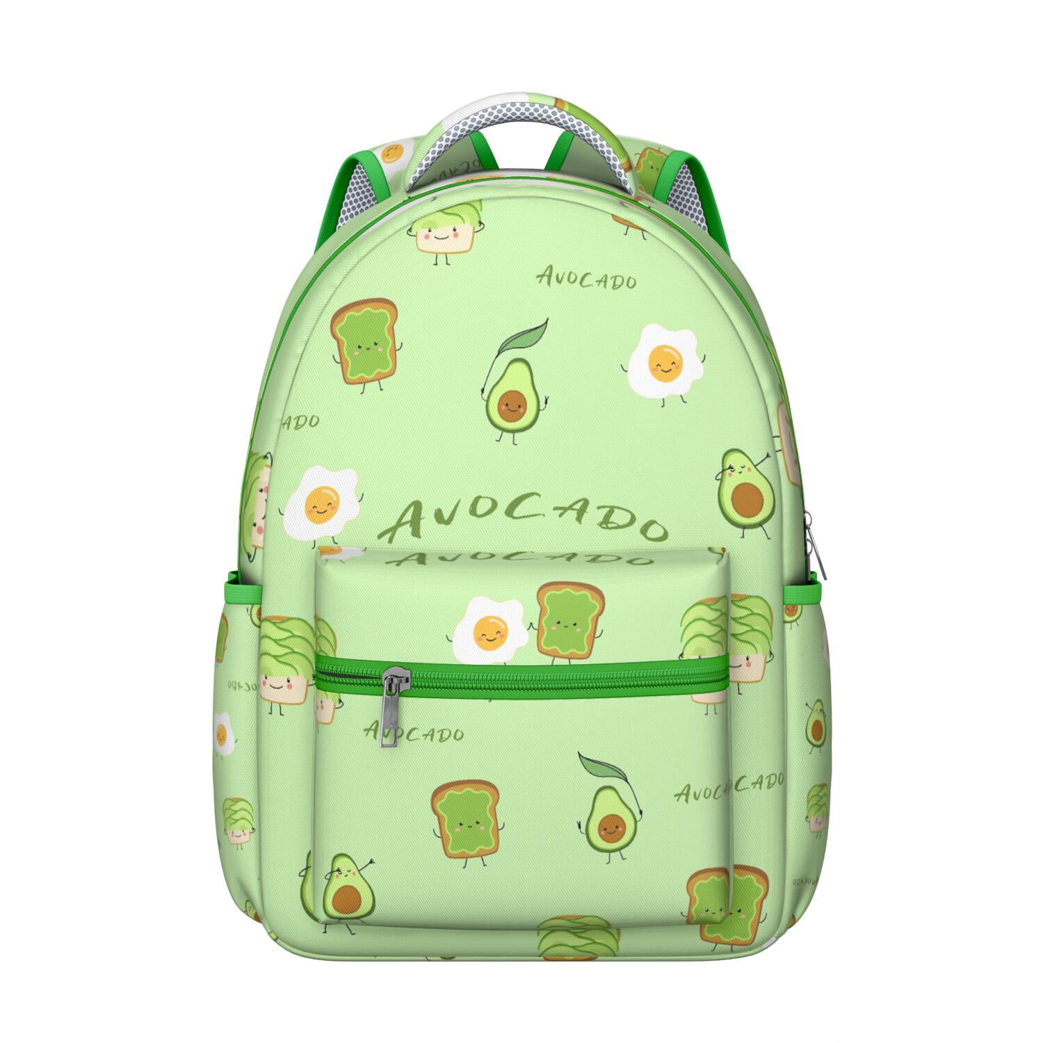 Avocado Lover's Waterproof Student Backpack - Durable Ergonomic Bookbag ...