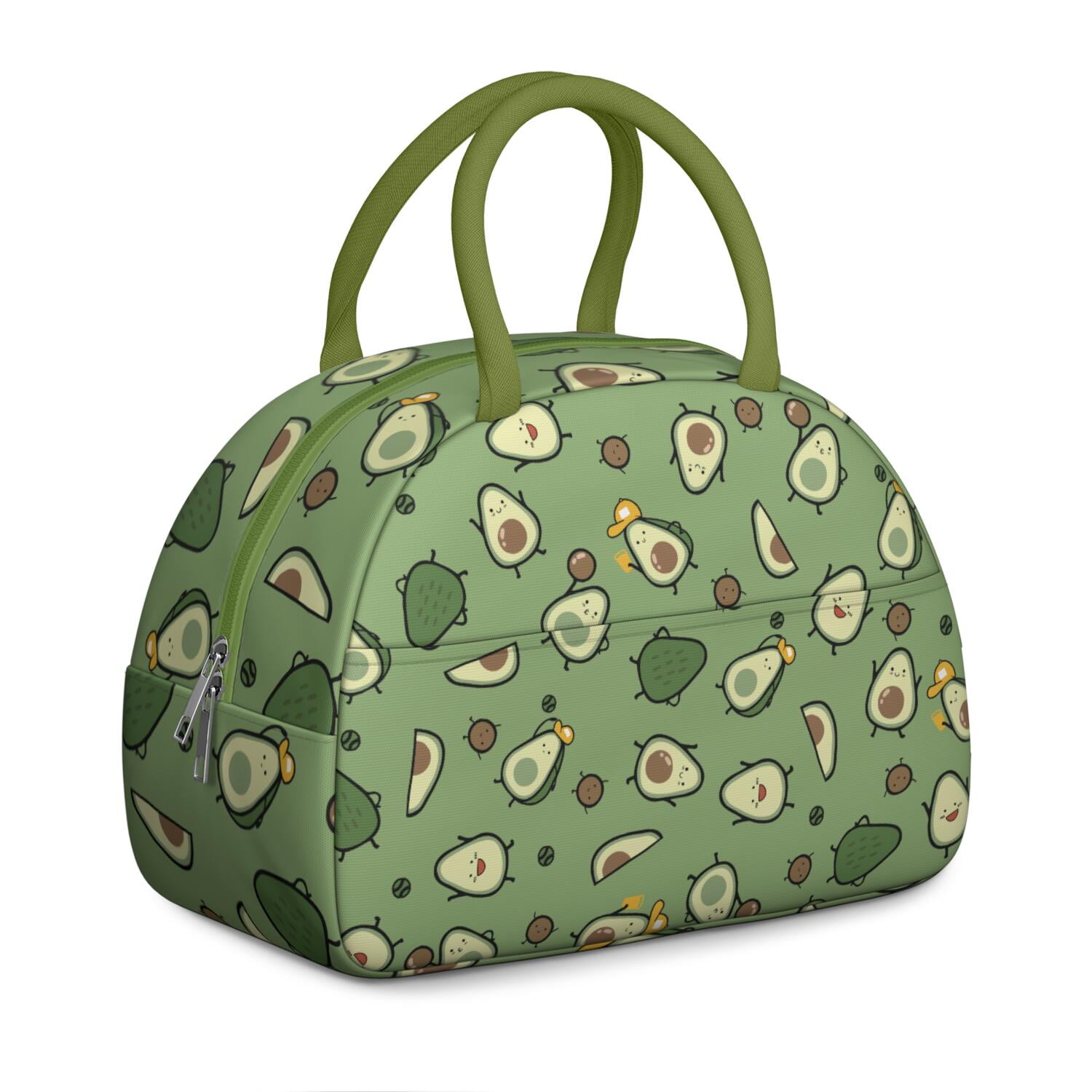 Avocado Lunch Bag for Women – Cute Green Fruit Print Tote, Kawaii ...