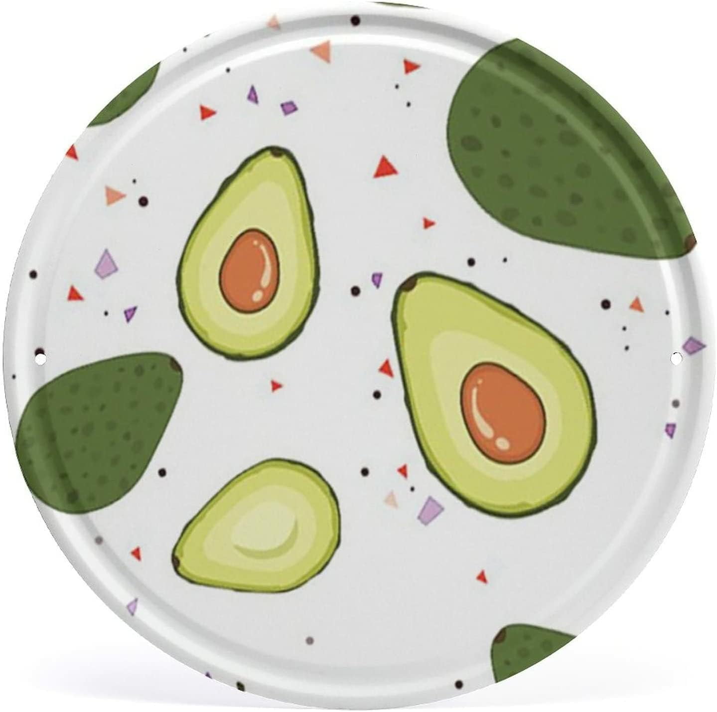 Avocado Modern Wall Art Decor Kitchen Home Metal Tin Signs Round ...