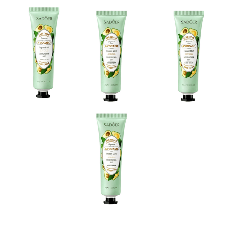 Avocado Moisturizing and Soft Hand Cream Natural Hand Cream 2 OZ 4PCS
