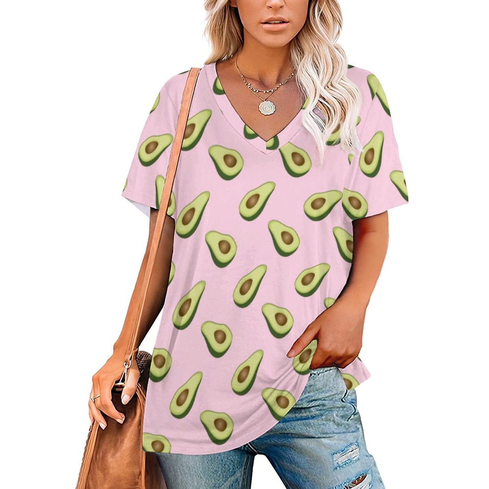Avocado New Fashion Zip Off Shoulder Top Short-Sleeve Women Shirt ...