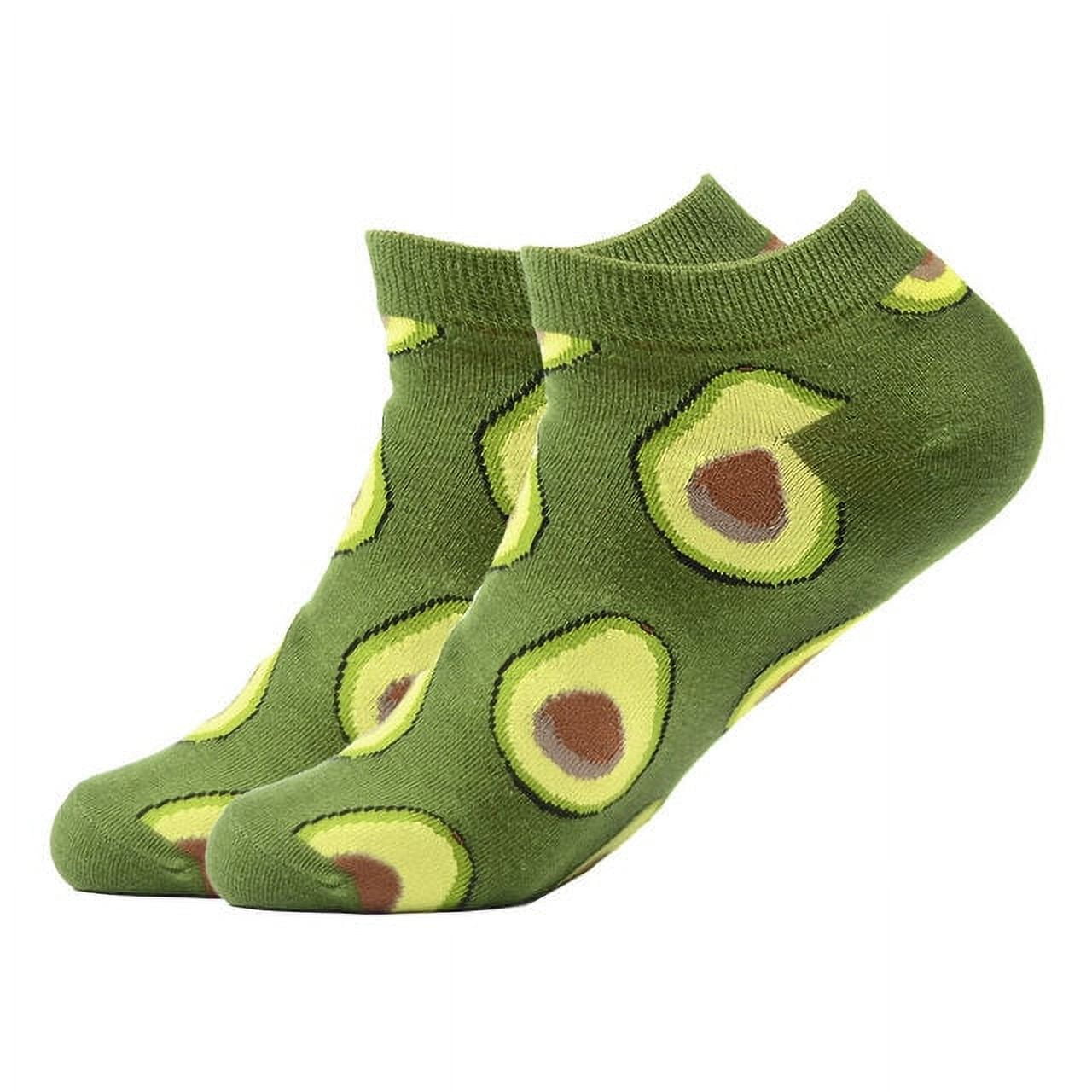 Avocado Pattern Green Ankle Socks (Men's & Women's Sizes) Size: Adult ...