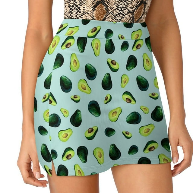 Avocado Pattern Womens Skirt Aesthetic Skirts New Fashion Short Skirts