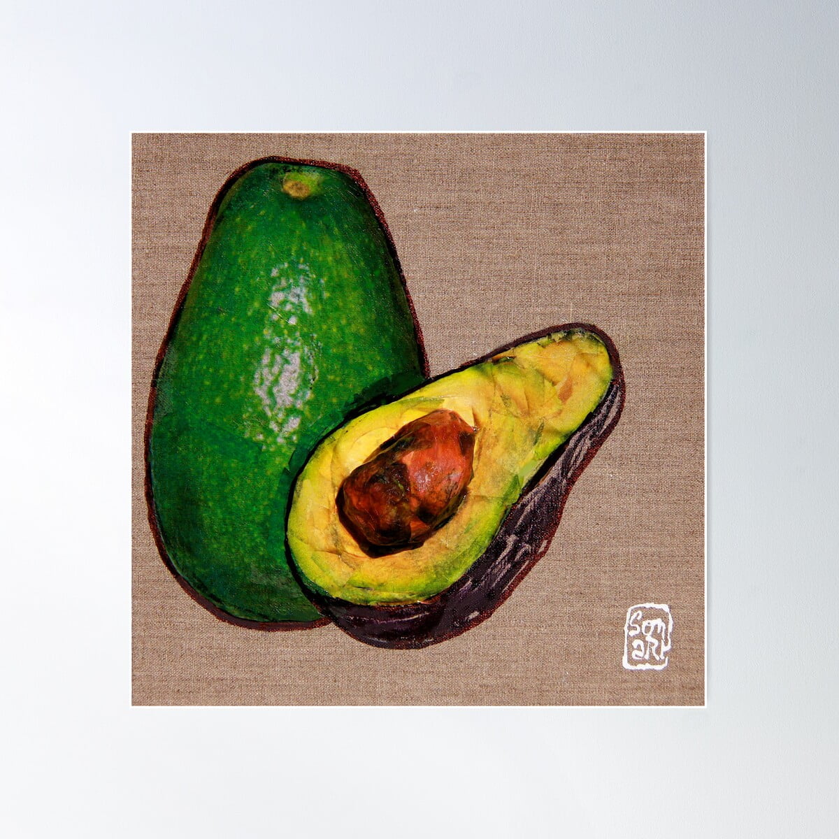 Avocado Poster Wall Art, Modern Wall Decor For Living Room Bedroom ...
