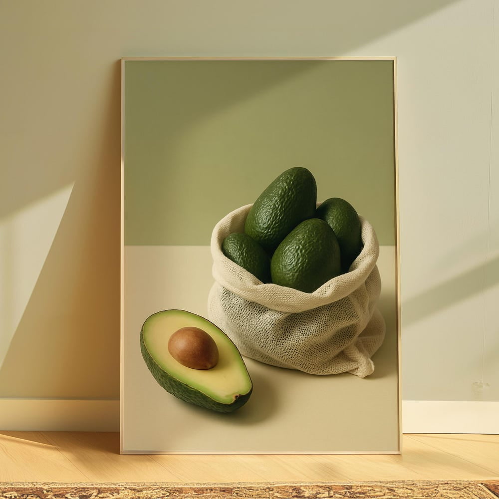 Avocado Print, Brunch Food Poster, Modern Kitchen Decor, Foodie Gift ...