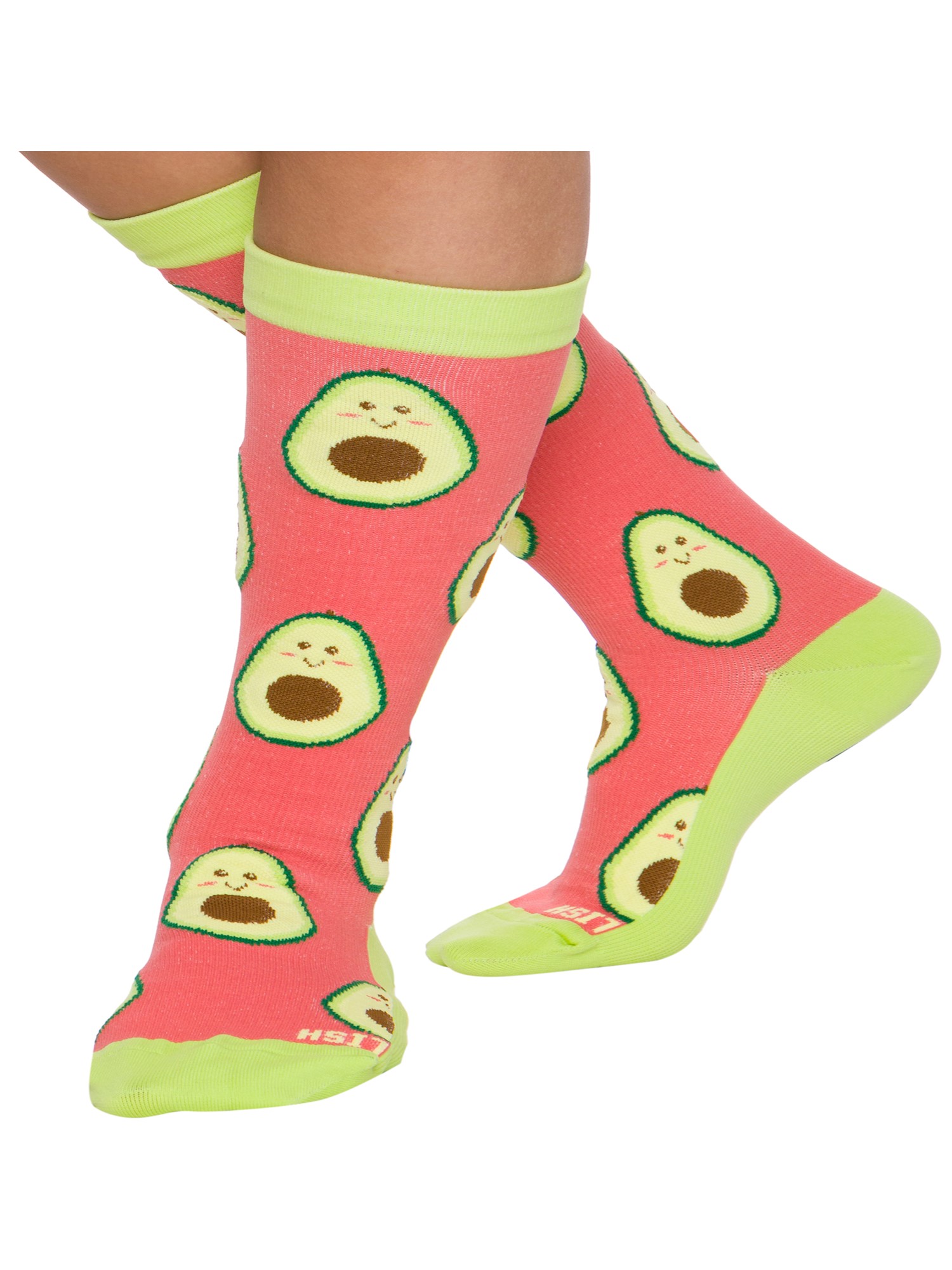 Avocado Print Wide Calf Compression Socks - Graduated 15-25 mmHg Knee ...