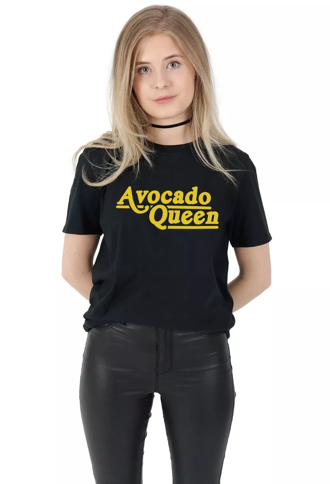Avocado Queen T-shirt Top Funny Fashion Veggie Vegan Slogan Avo-cardio ...