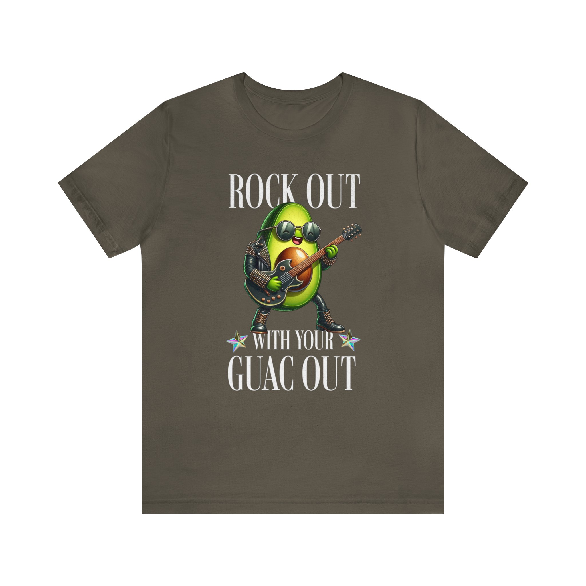 Avocado Rock 'n' Roll Shirt, Rock On, Vegan, Guitar, Funny, Metal ...