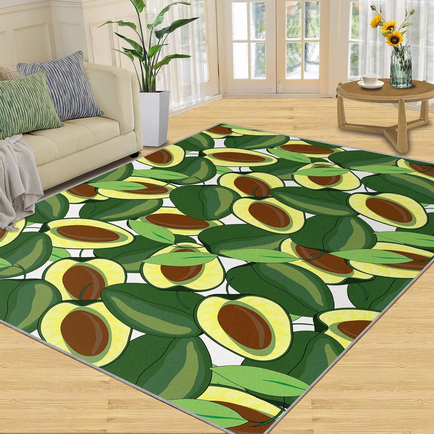 Avocado Rug, Fresh Green Rugs for Bedroom, Kids Rug Shed-Free Fade ...