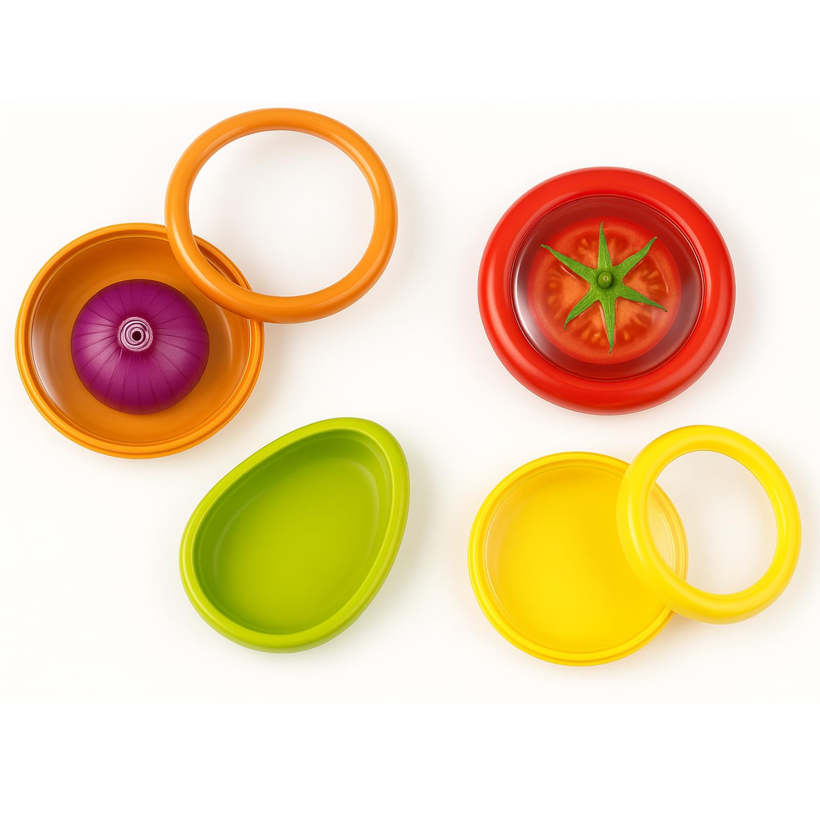 Avocado Saver For Fridge, Set Of 4 Reusable Silicone Food Storage ...