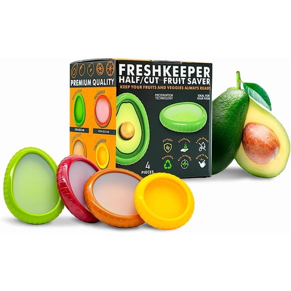 Avocado Saver & Onion Storage – Set of 4 BPA-Free Food Containers with ...