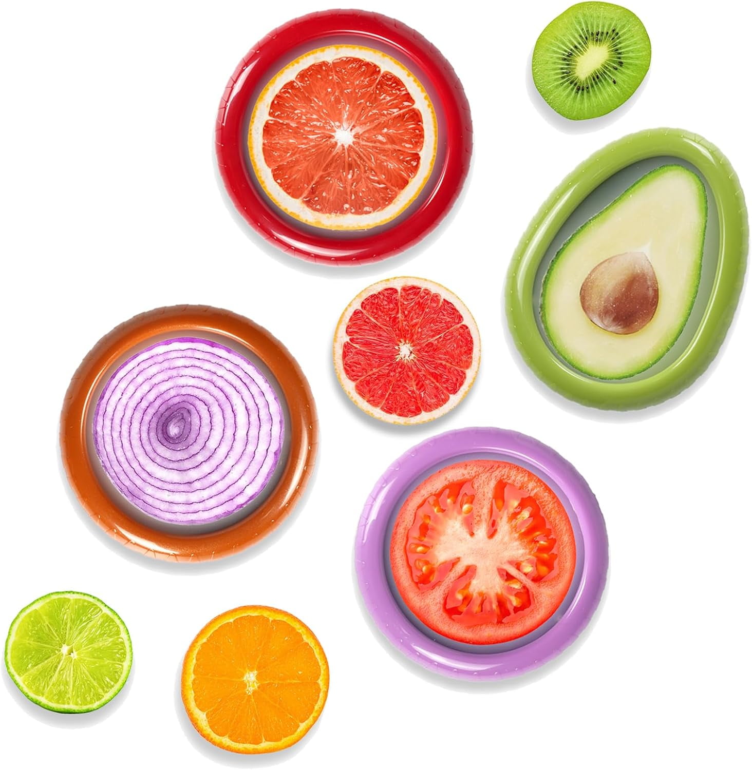 Avocado Saver and Onion Storage 4 Set - Reusable refrigerator fruit ...