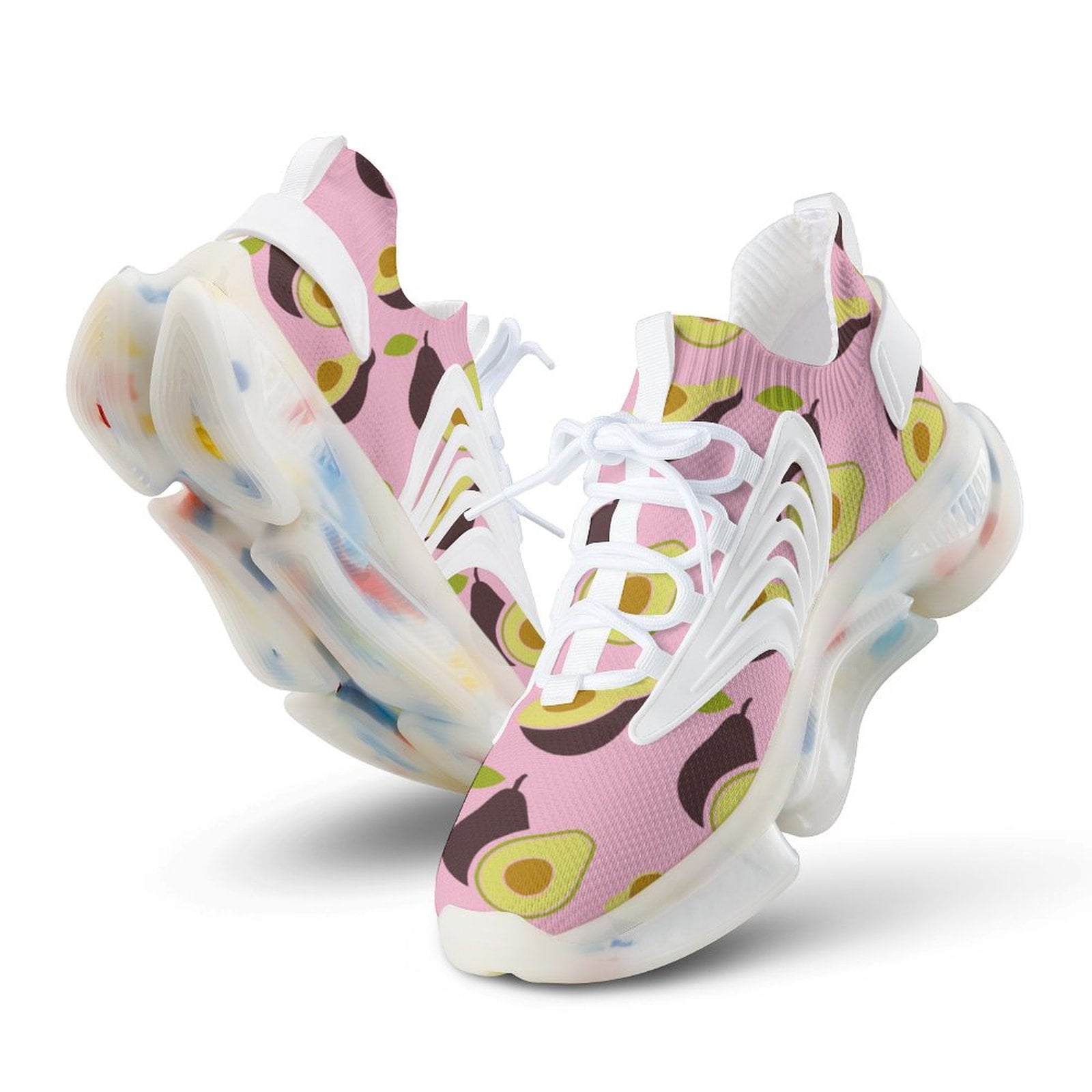 Avocado, Sliced, Powdered Walking Shoes for Men Woman Lightweight ...