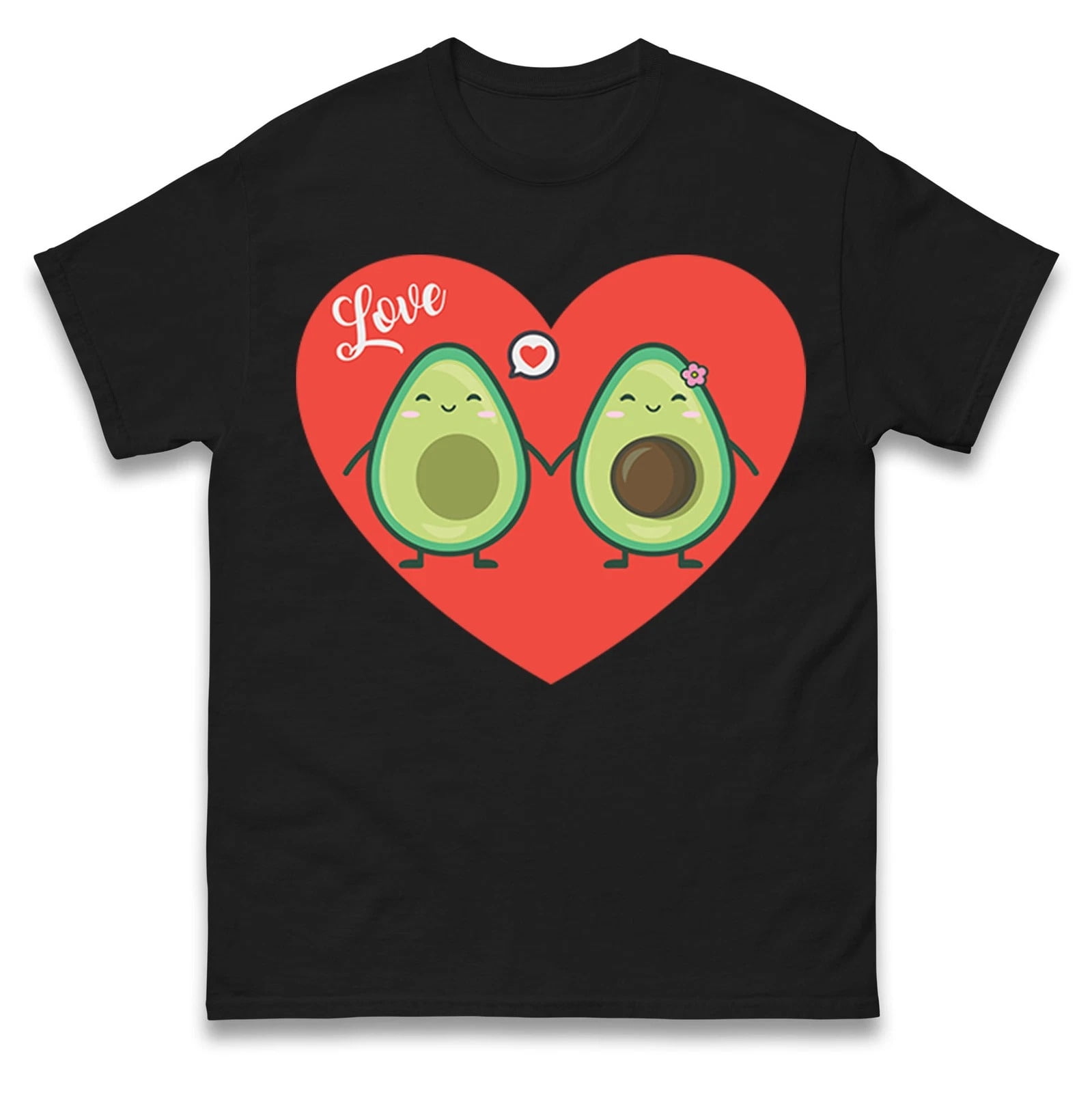Avocado Slices Holding Hand Design Valentine Day T Shirt, Couple ...