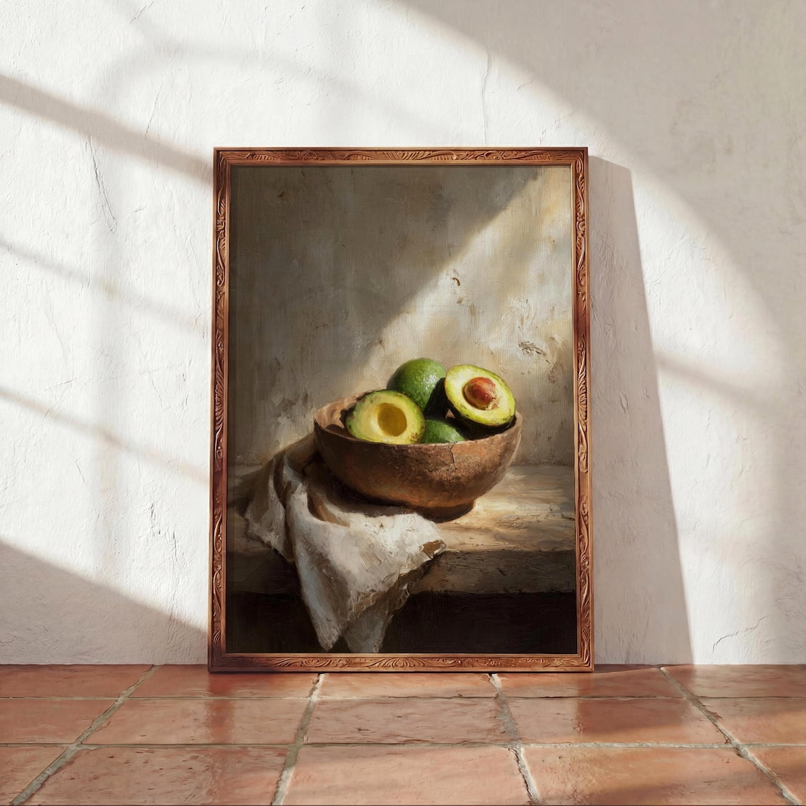 Avocado Still Life Wall Art Mexican Kitchen Decor Rustic Food Art ...