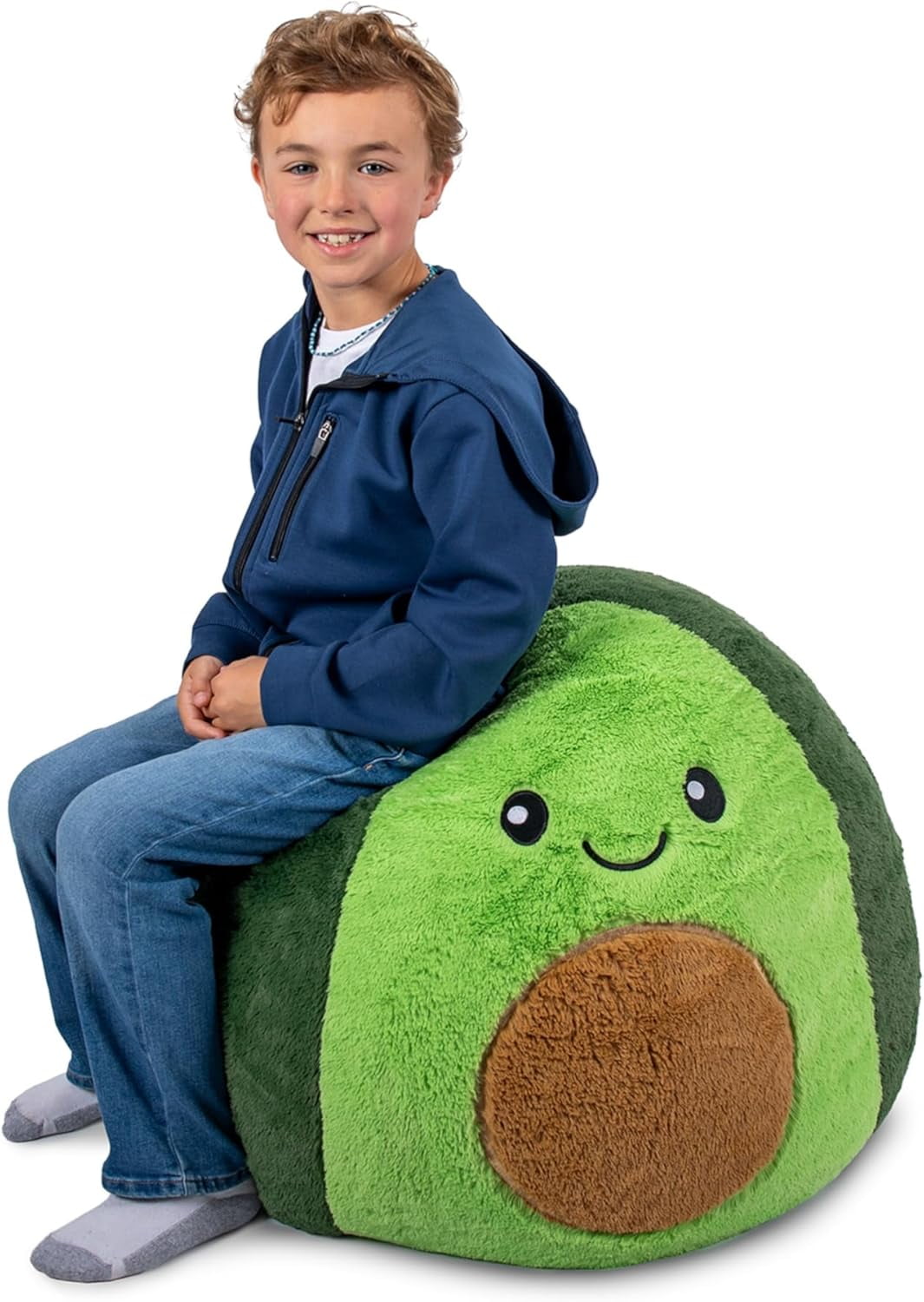 Avocado Super Soft Plush Bean Bag Chair for Kids Refillable 2.5 Feet ...