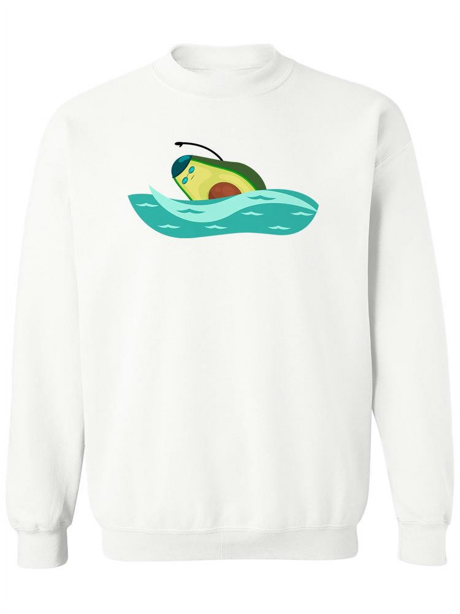 Avocado Swimming Sweatshirt Women -SPIdeals Designs, Female x-Large ...