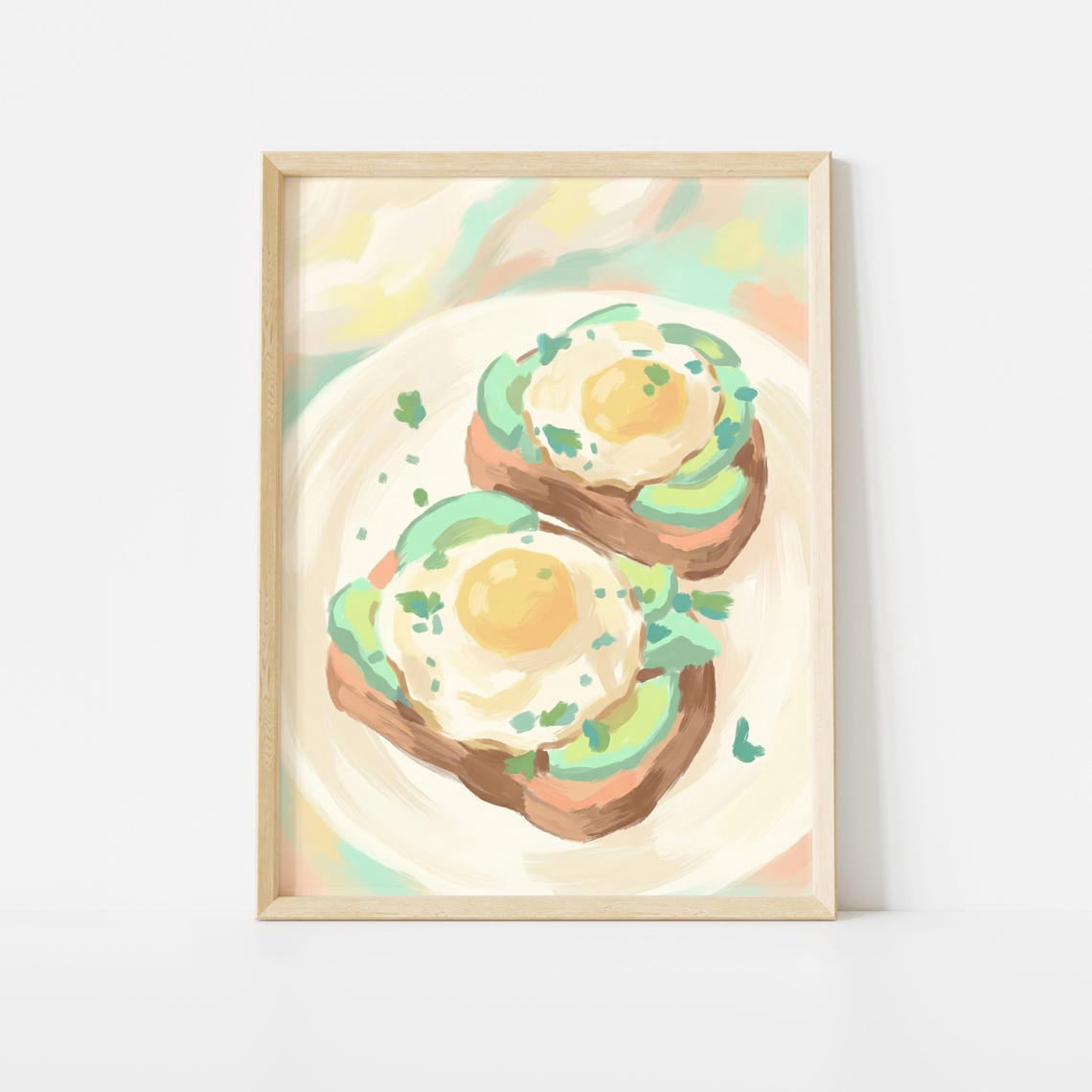 Avocado Toast Breakfast Wall Art Poster Unframed Paper Print - Walmart.com