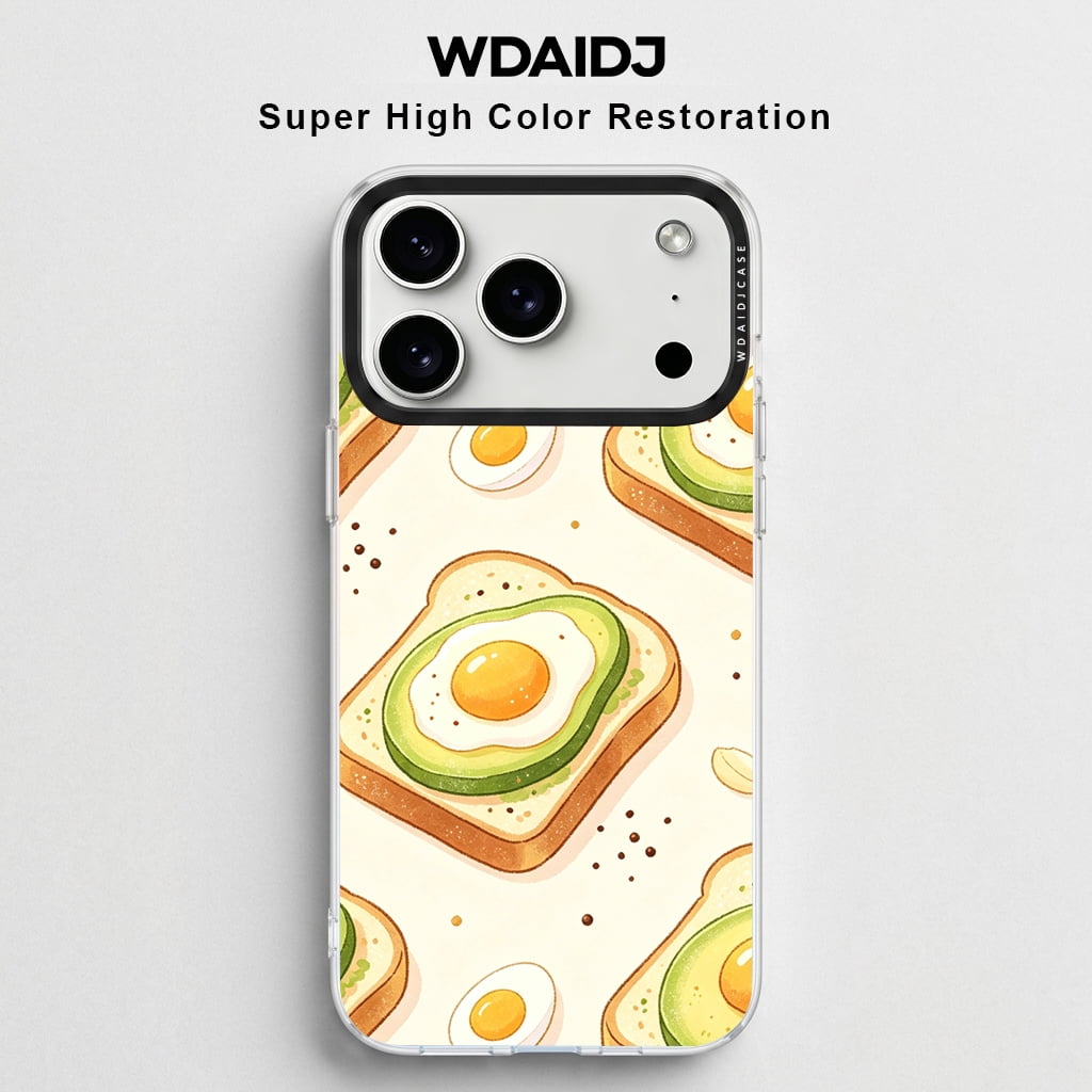 Avocado Toast Print Clear Phone Case for iPhone 13 14 15 16 17 ...